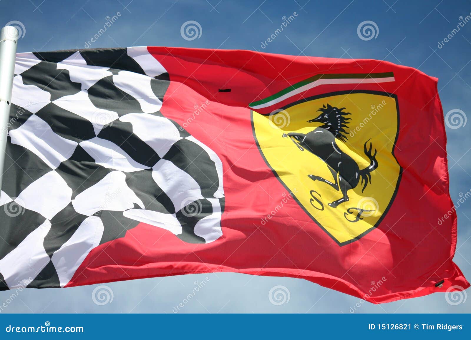 Ferrari F1 flag editorial photo. Image of horse, grand - 15126821