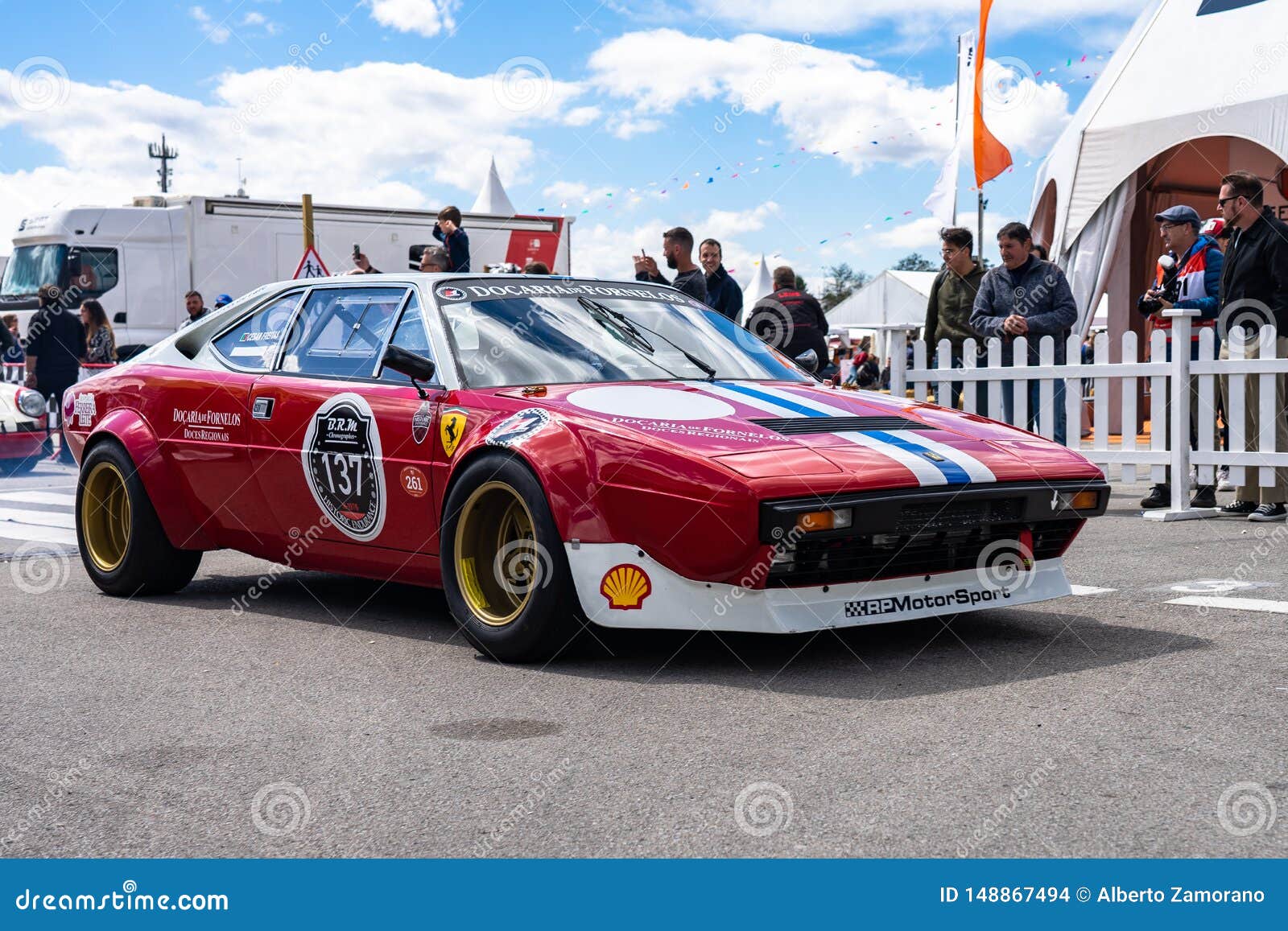 Ferrari 308 GT4 in Montjuic Spirit Barcelona Circuit Car Show Editorial ... Ferrari 308 GT4 in Montjuic Spirit Barcelona Circuit Car Show Editorial ...