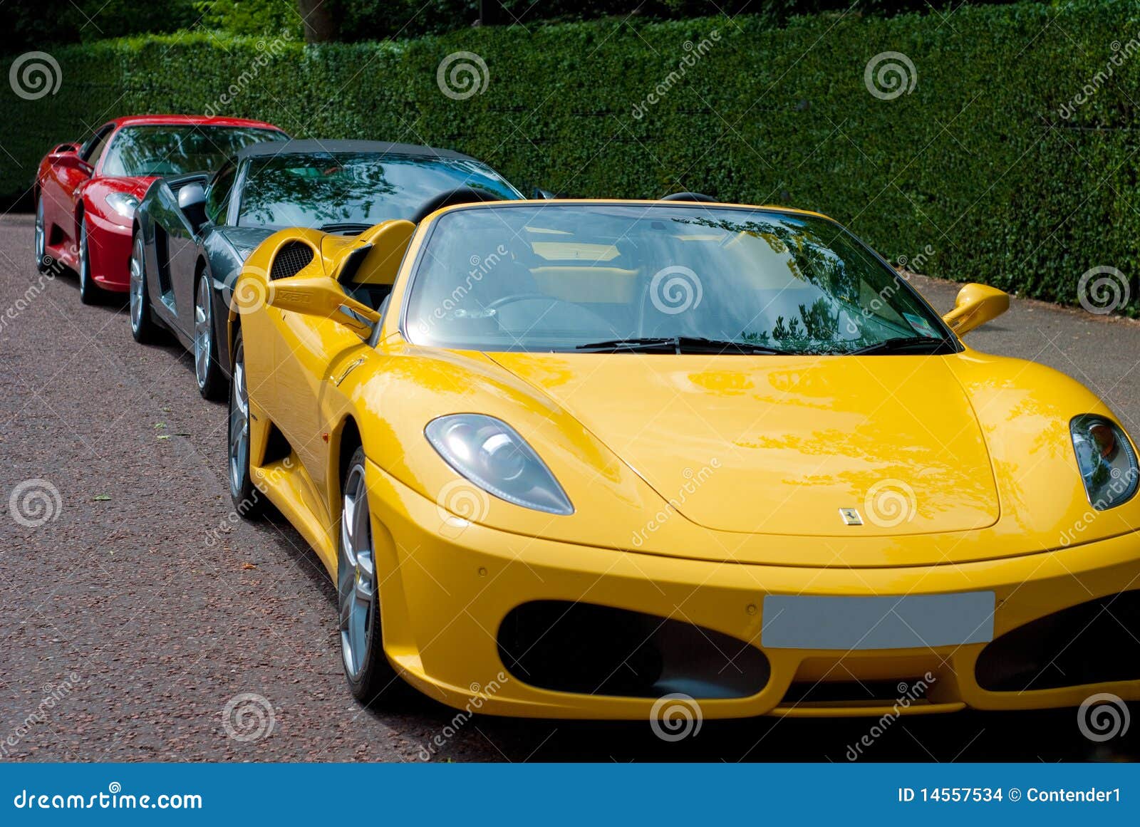 Ferrari line up editorial stock image. Image of aspirational - 14557534