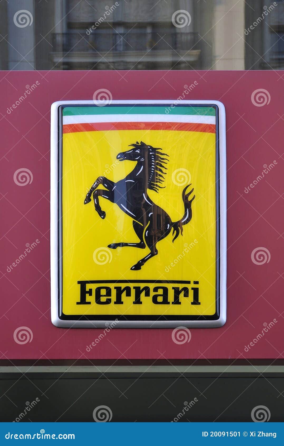 Ferrari Logo editorial photo. Image of hall, store, trademark - 20091501