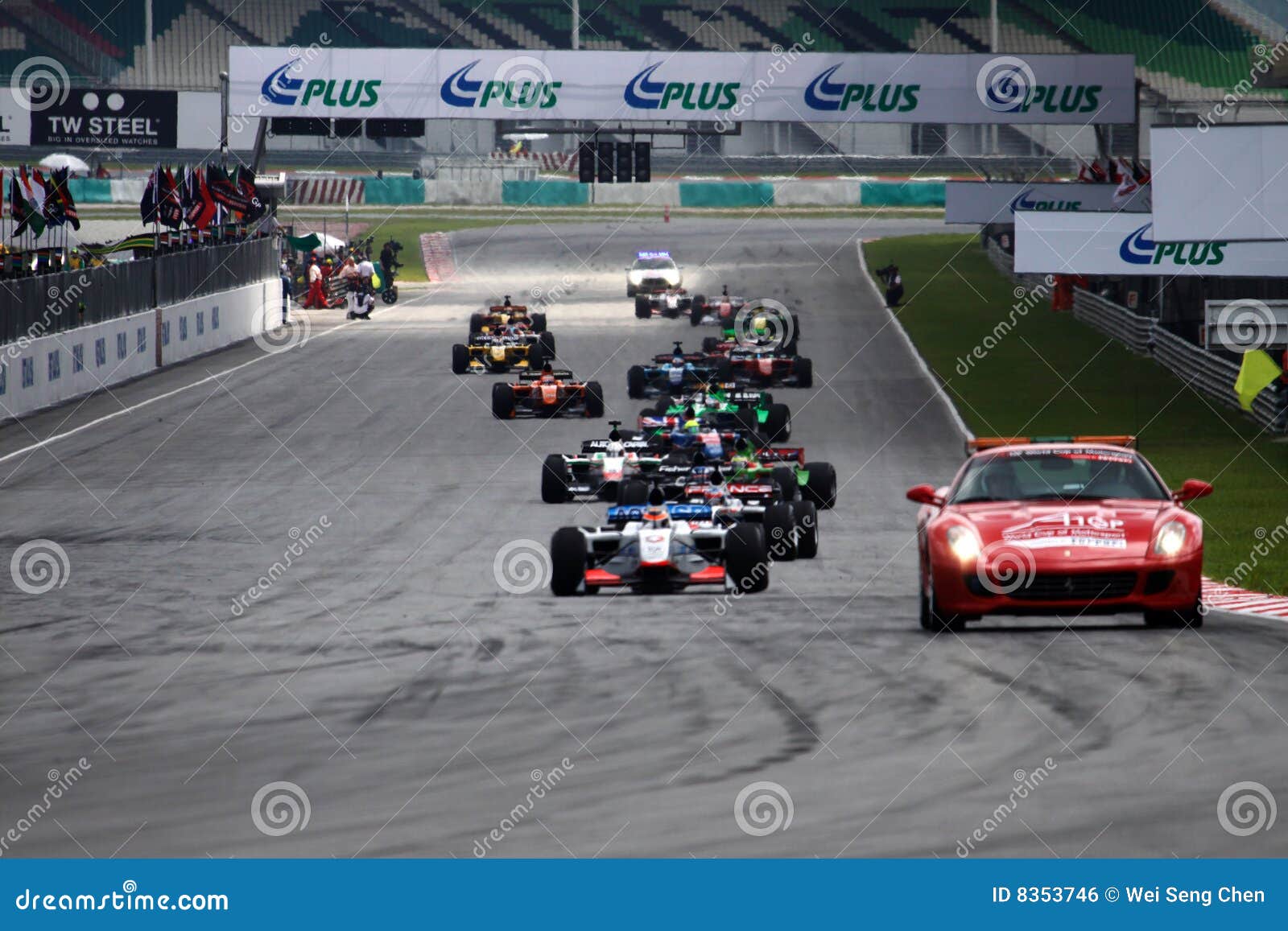 Ferrari Safety Leads the Rolling Start Editorial Photo - Image of ...