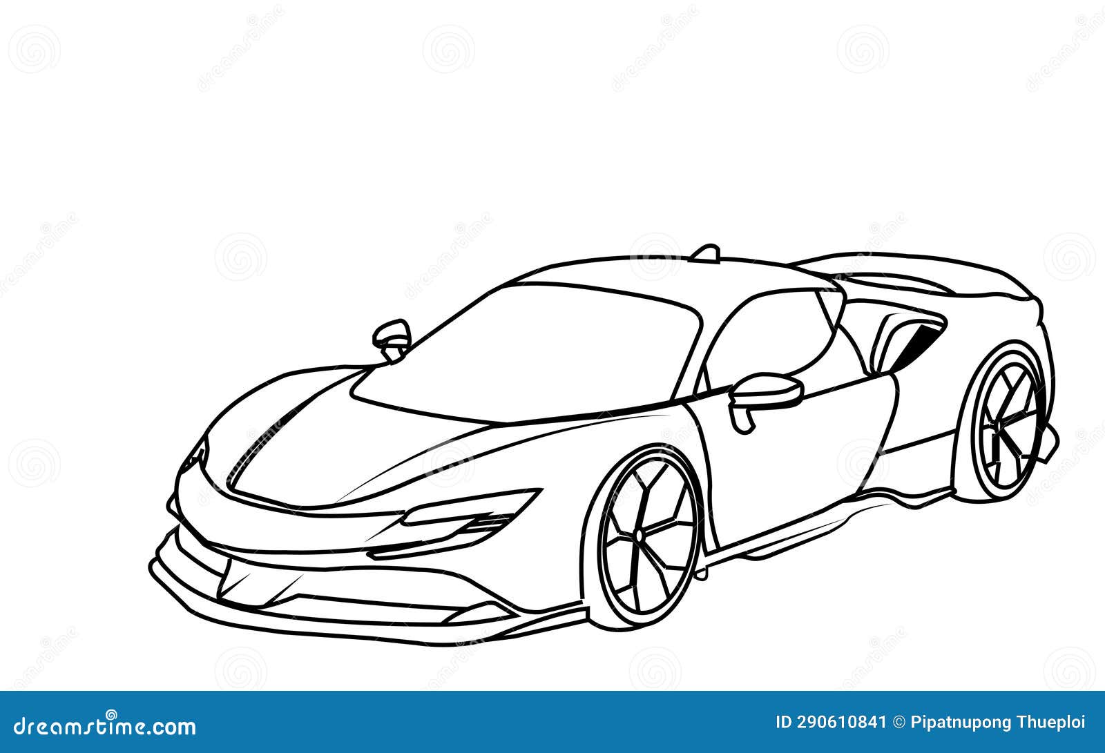 Ferrari SF90 v stock illustration. Illustration of auto - 290610841