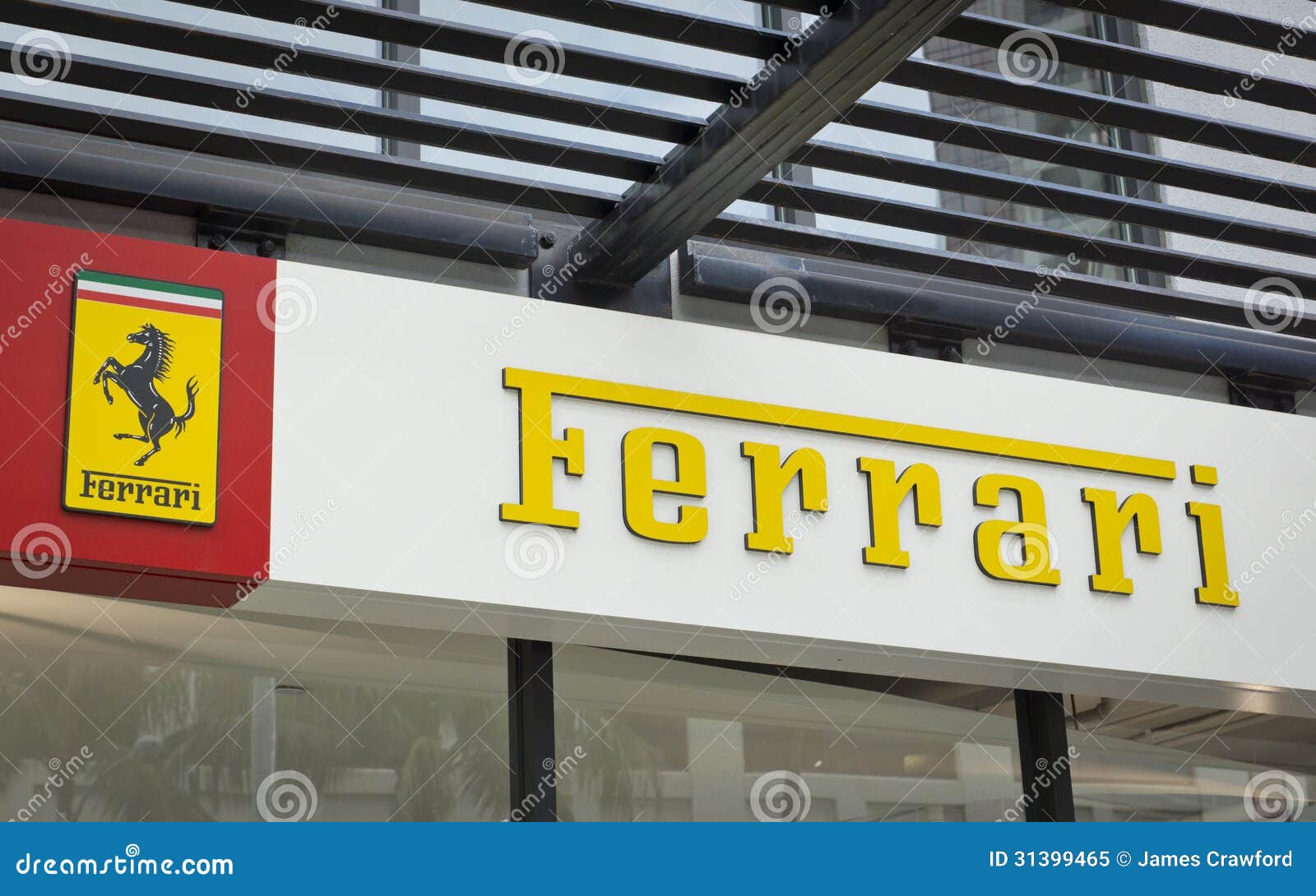 Ferrari sign editorial image. Image of fast, detail, automobile - 31399465