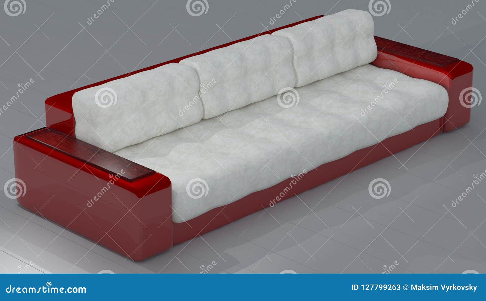 Ferrari Sofa Red White Leather Stock Illustration - Illustration of ...