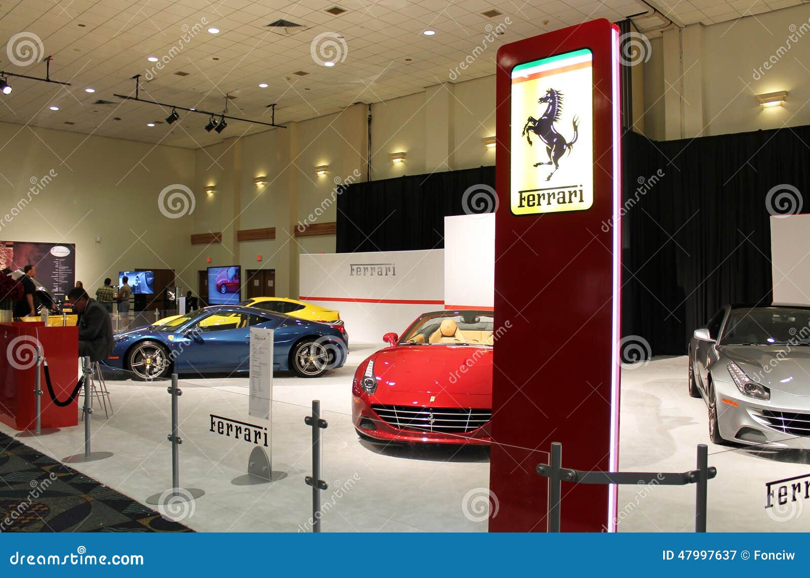 Ferrari stand 2015 editorial photography. Image of glance - 47997637