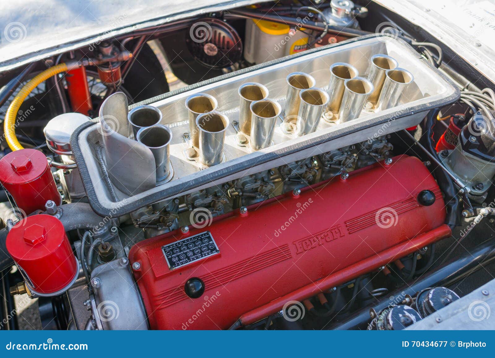 Ferrari 250 TR V-12 engine editorial photography. Image of model - 70434677