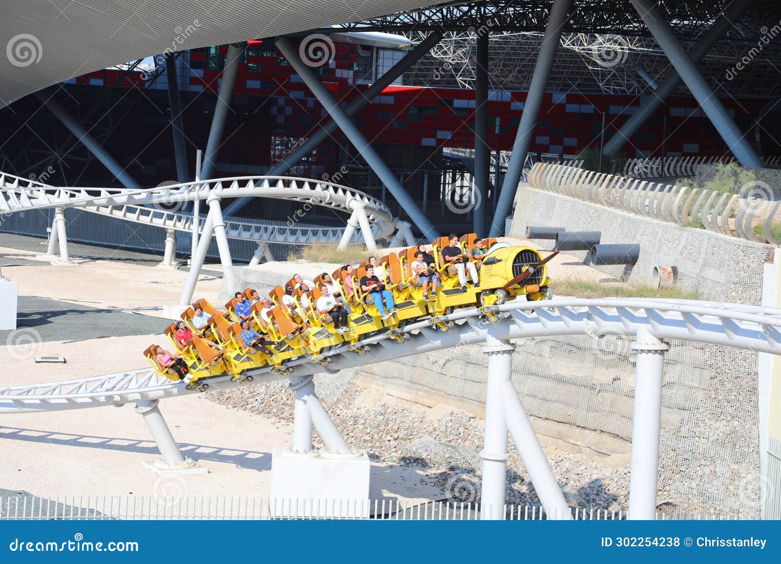 Ferrari World Roller Coaster Editorial Stock Photo - Image of modern ...