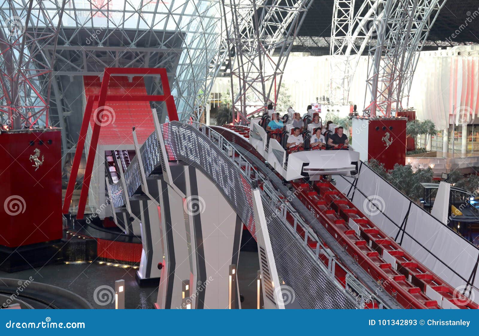 Ferrari World Roller Coaster Editorial Stock Photo - Image of enzo ...