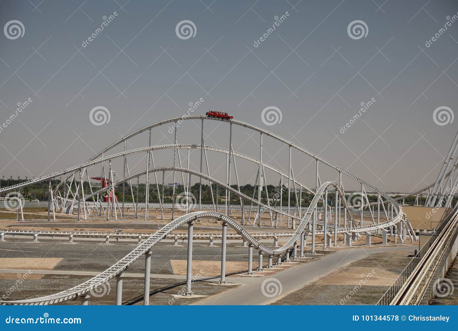 Ferrari World Roller Coaster Editorial Stock Photo - Image of ...