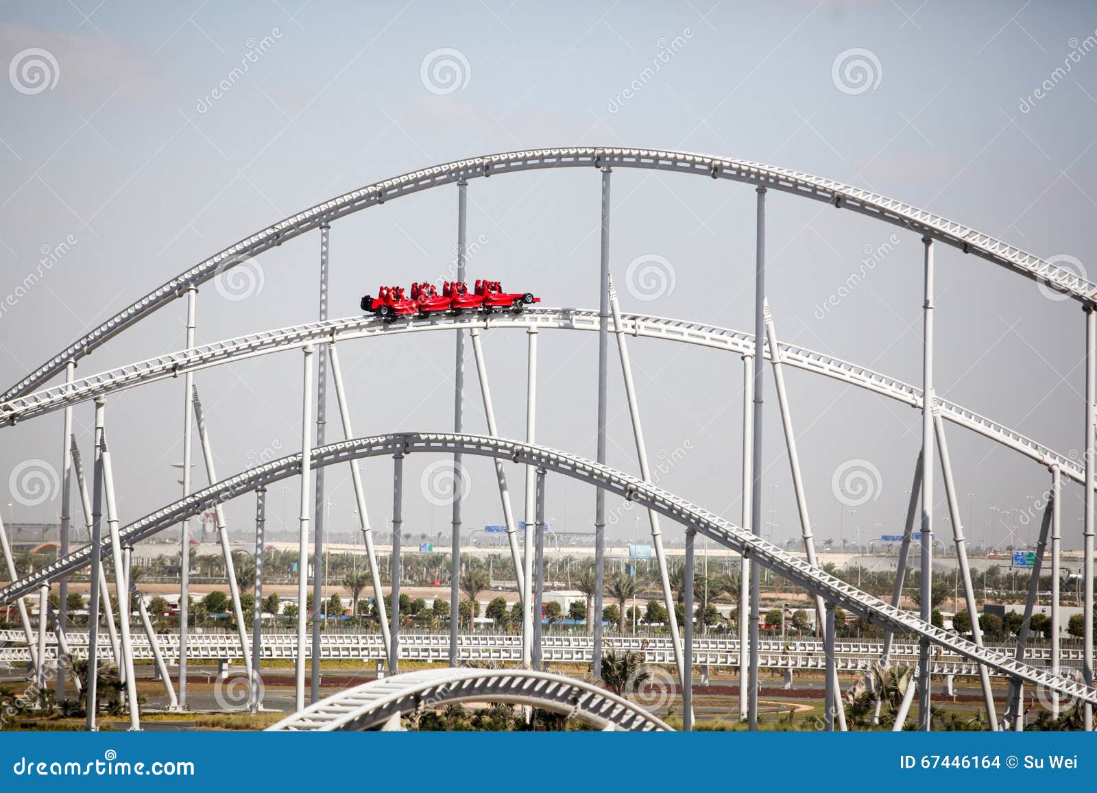 Ferrari World Roller Coaster Editorial Stock Image - Image of enzo ...