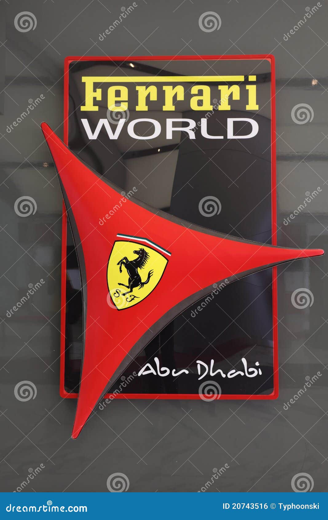 Ferrari World Theme Park Logo Editorial Photo - Image of island, dhabi ...