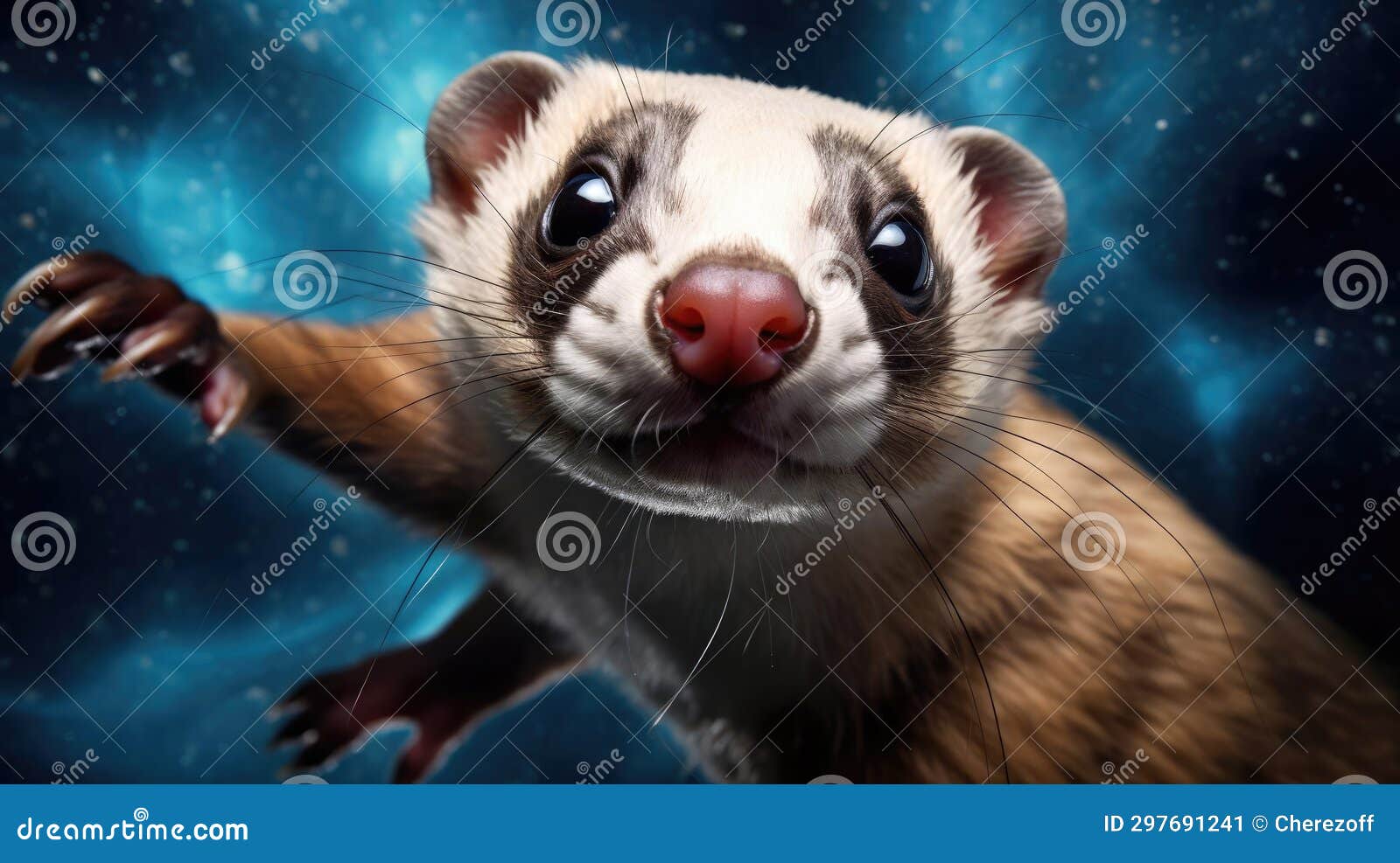 Ferret face close-up stock image. Image of background - 297691241