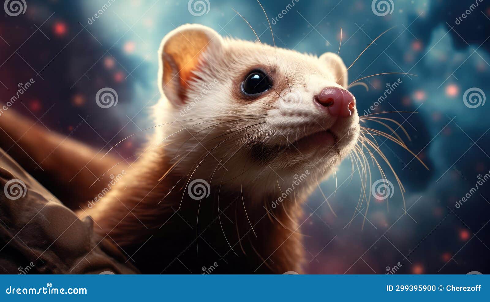 Ferret face close-up stock photo. Image of young, mammal - 299395900