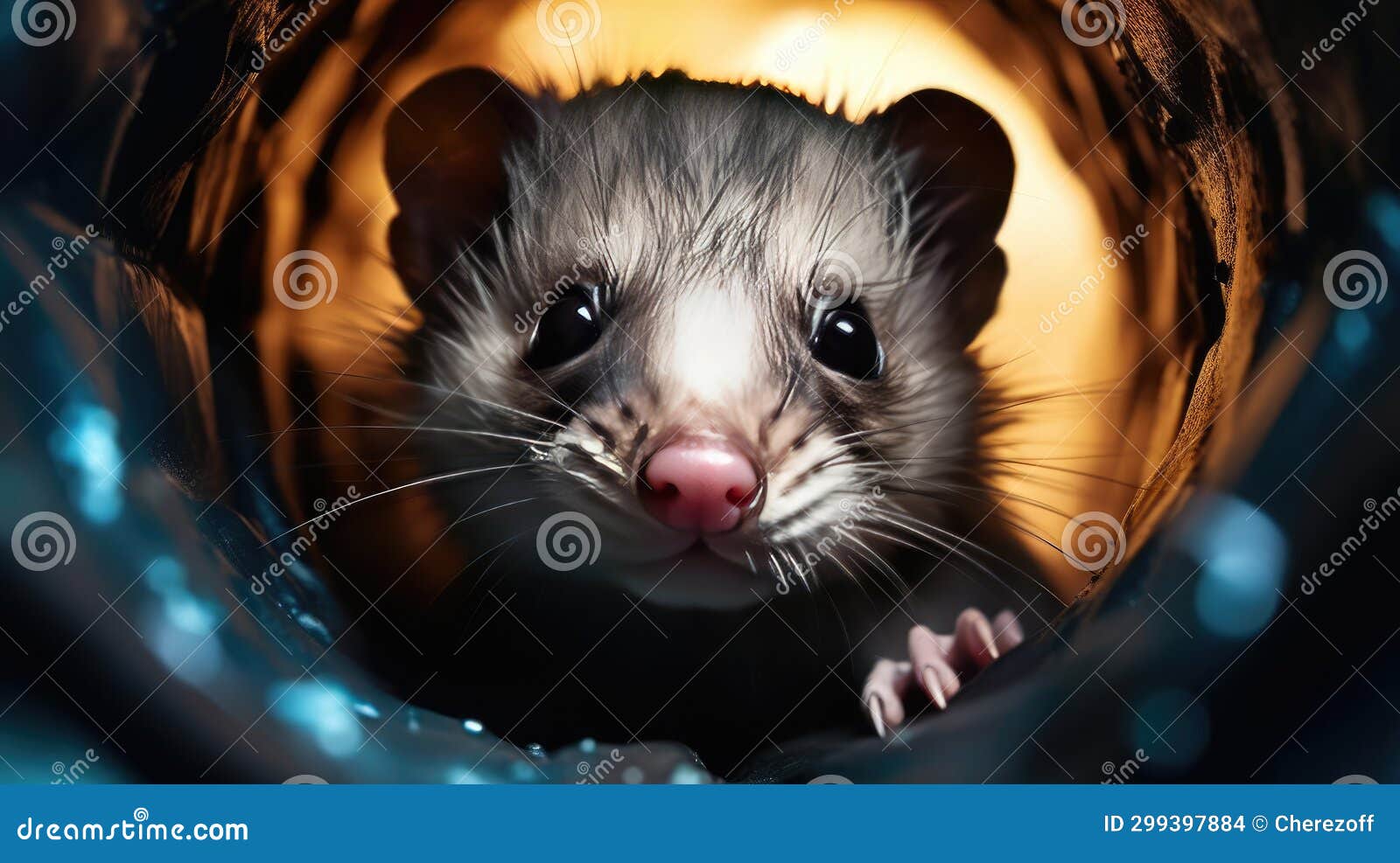 Ferret face close-up stock photo. Image of polecat, beautiful - 299397884