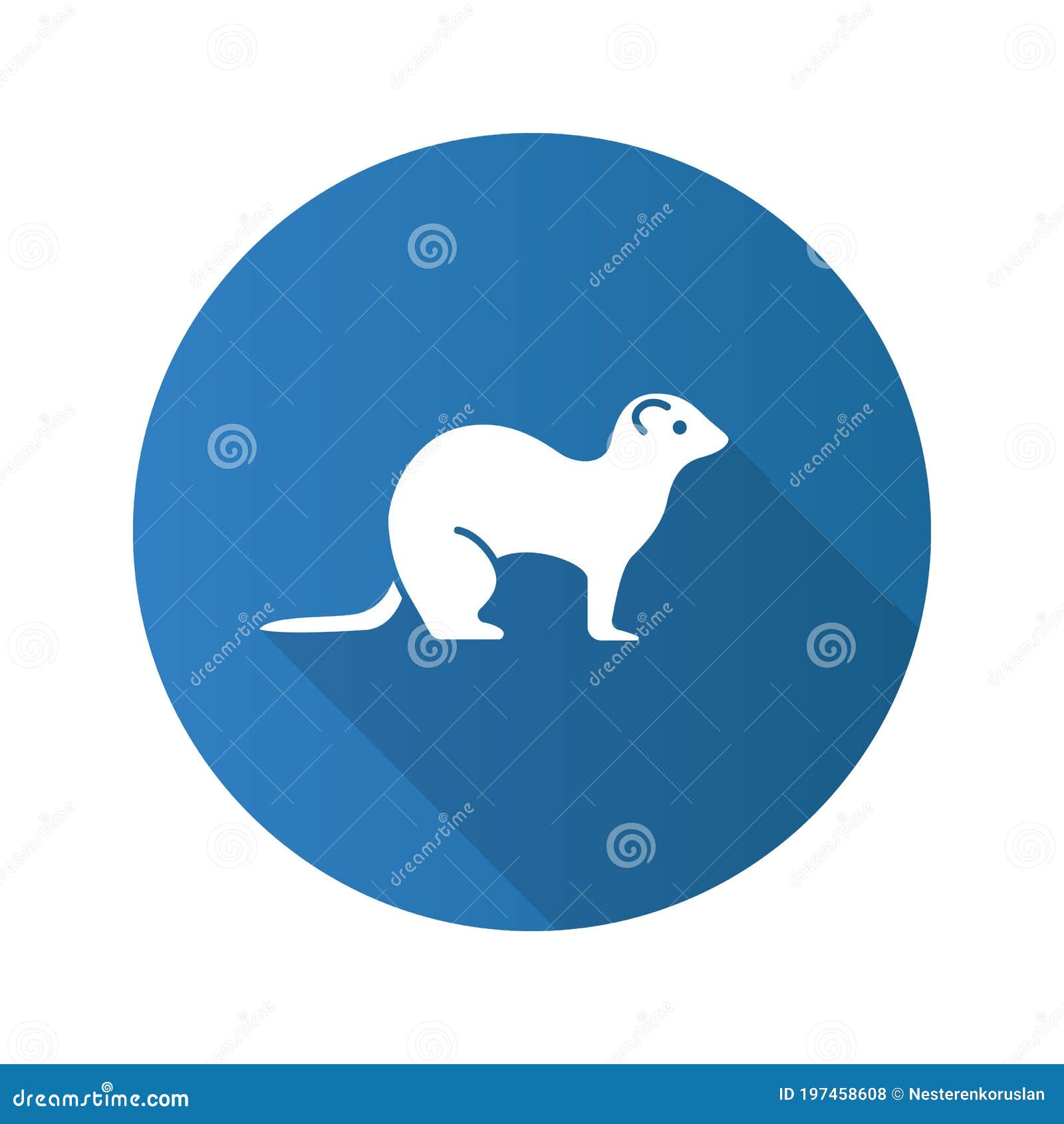 Polecat Vector Icon On White Background. Flat Vector Polecat Icon ...