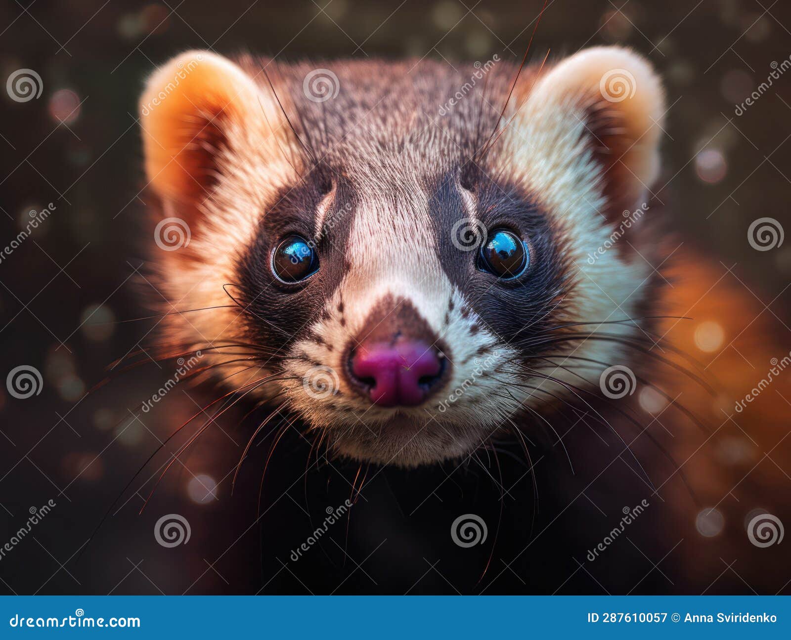 Ferret Portrait Created with Generative AI Technology Stock Image ...