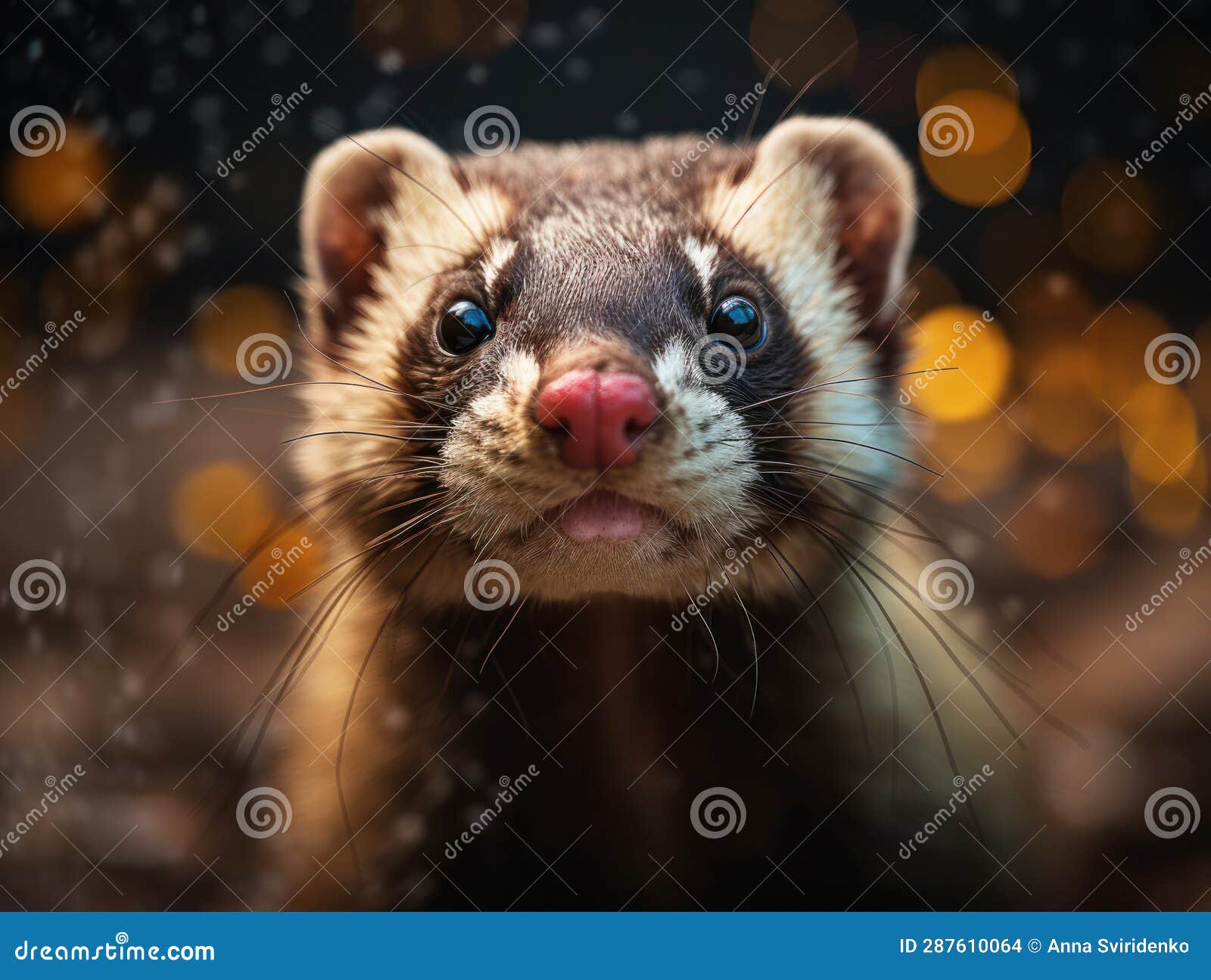 Ferret Portrait Created with Generative AI Technology Stock Photo ...