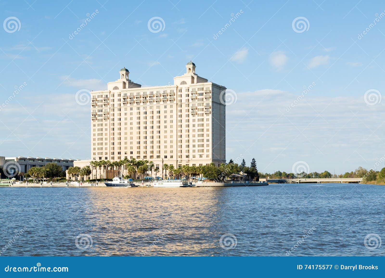 Ferries at Hotel on Savannah River Stock Image - Image of urban ...