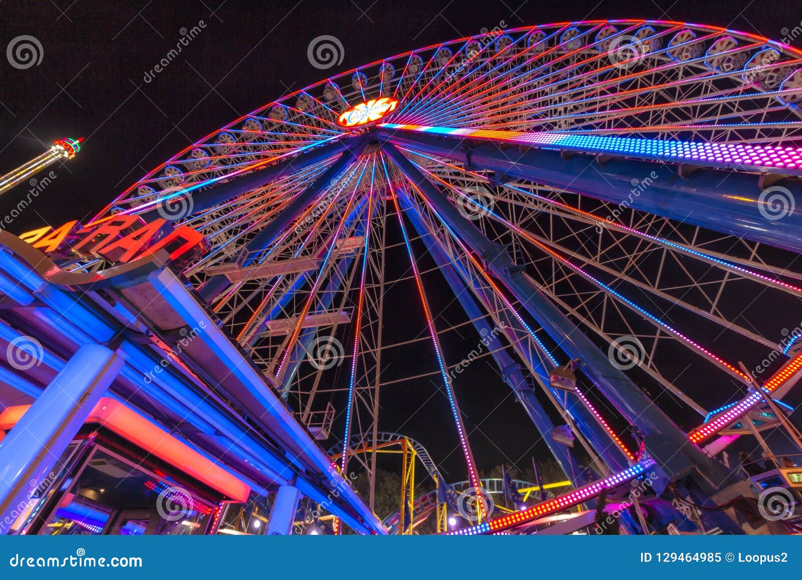 Ferris Wheel, the Attraction at Every Fun Fair Stock Image - Image of ...