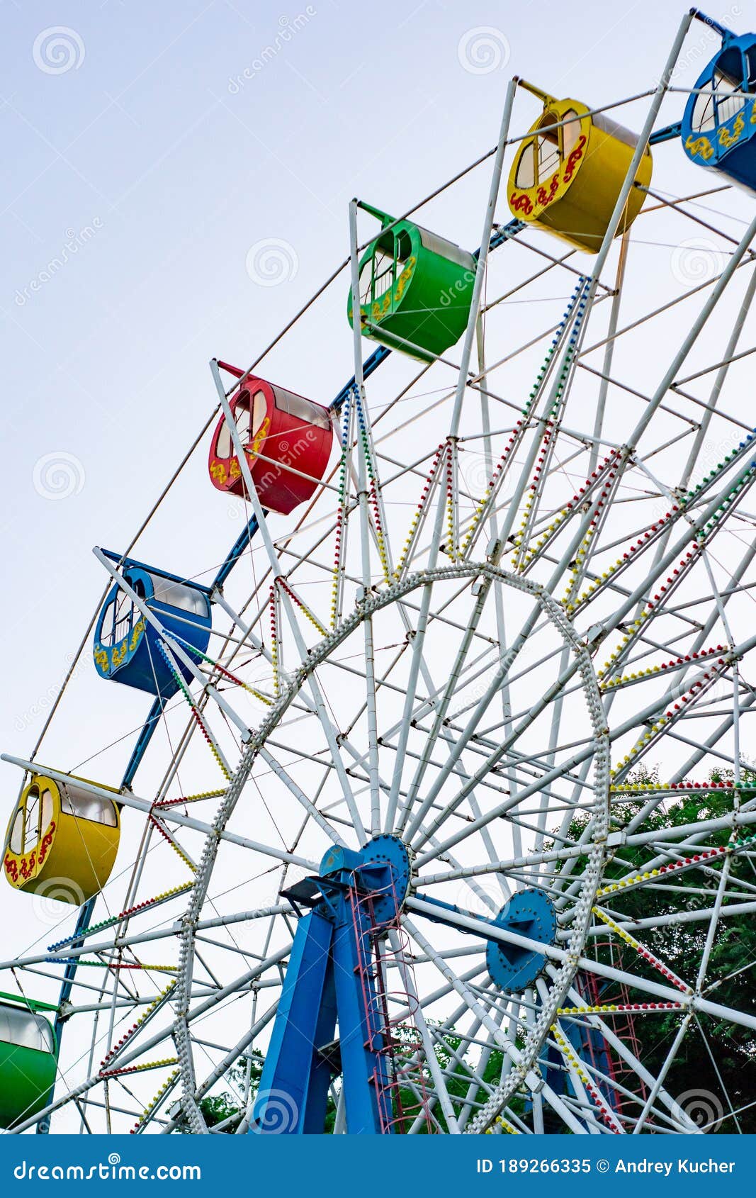 Ferris Wheel on the Background of Blue Sky Stock Image - Image of color ...