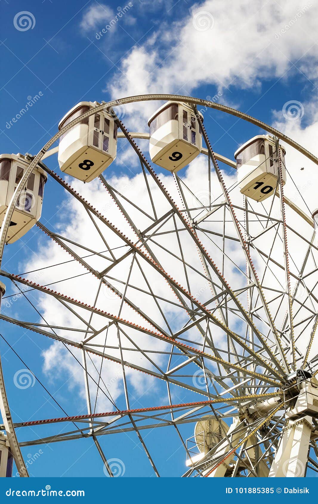 Ferris Wheel on the Background of Blue Sky Editorial Image - Image of ...