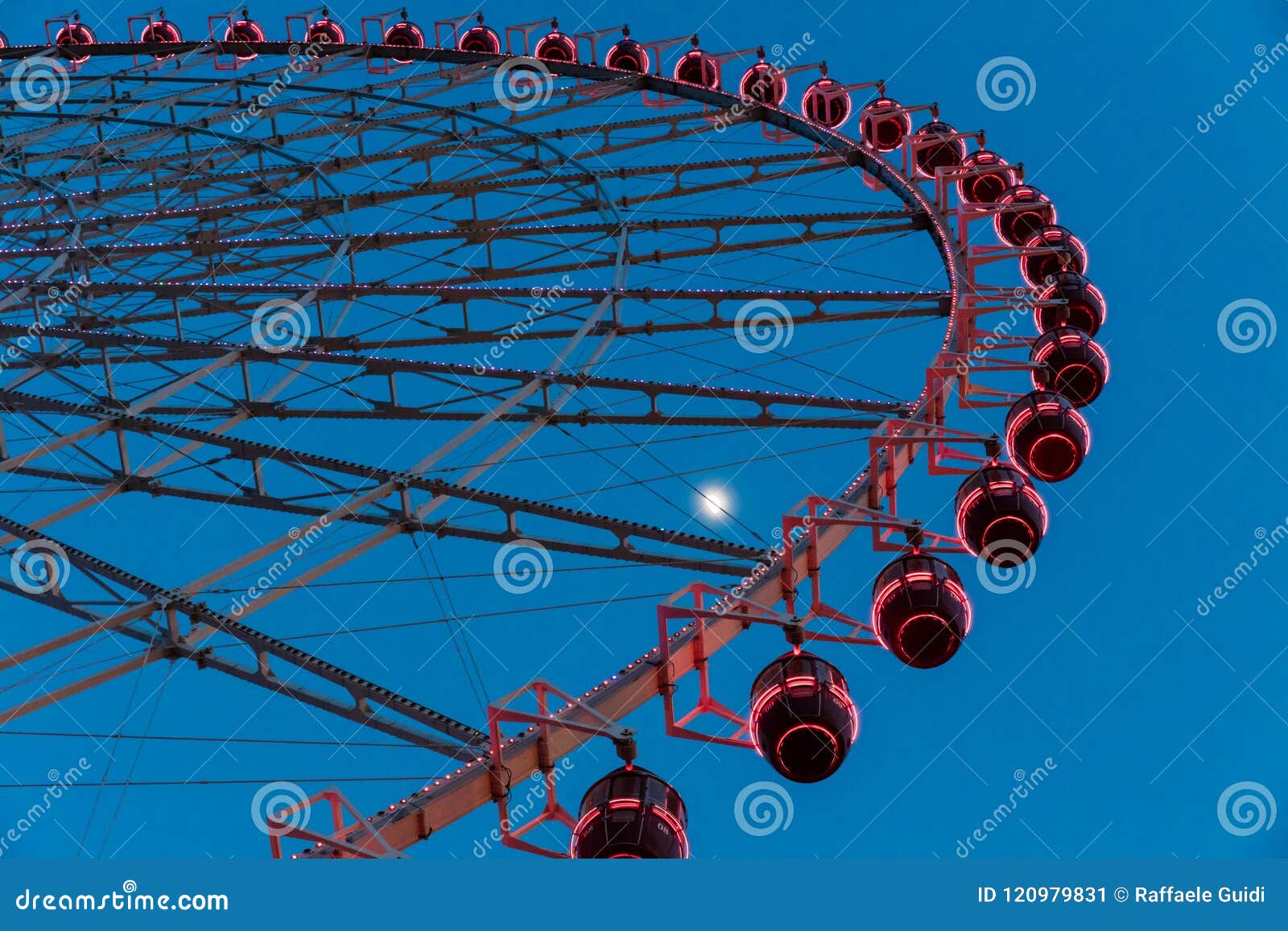Ferris wheel on blue sky stock image. Image of festival - 120979831