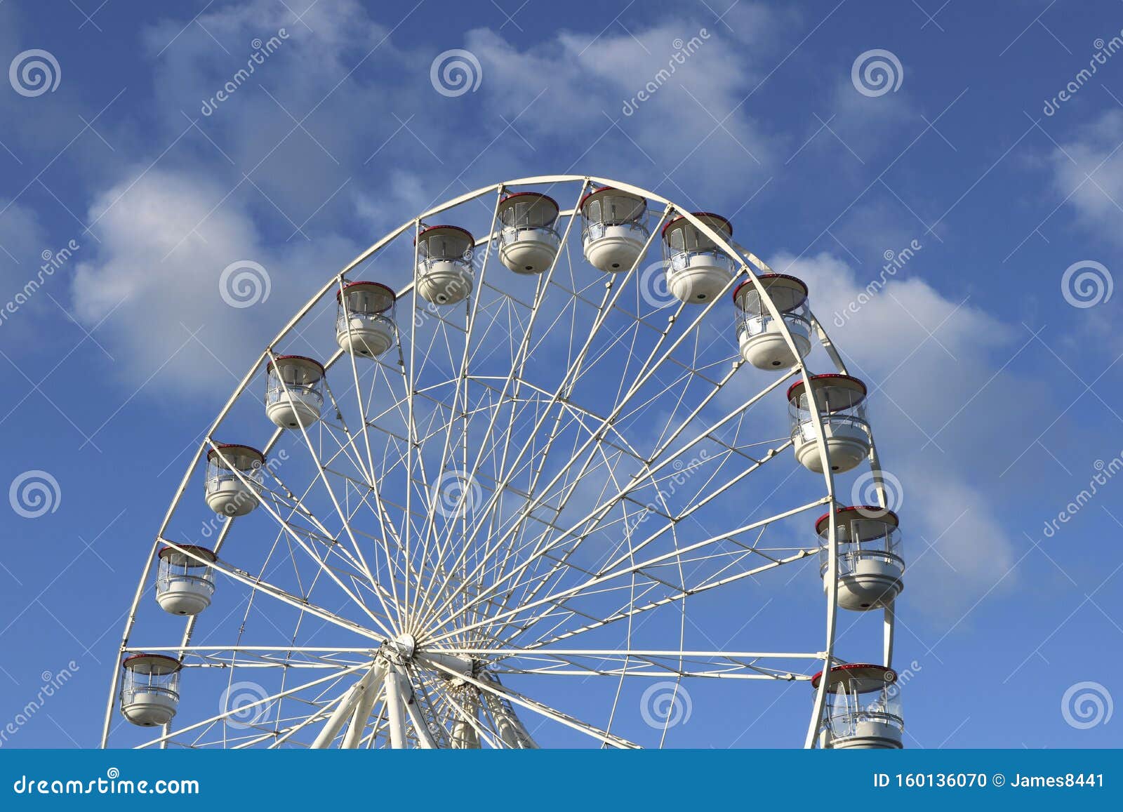 Ferris wheel on blue sky stock photo. Image of fair - 160136070