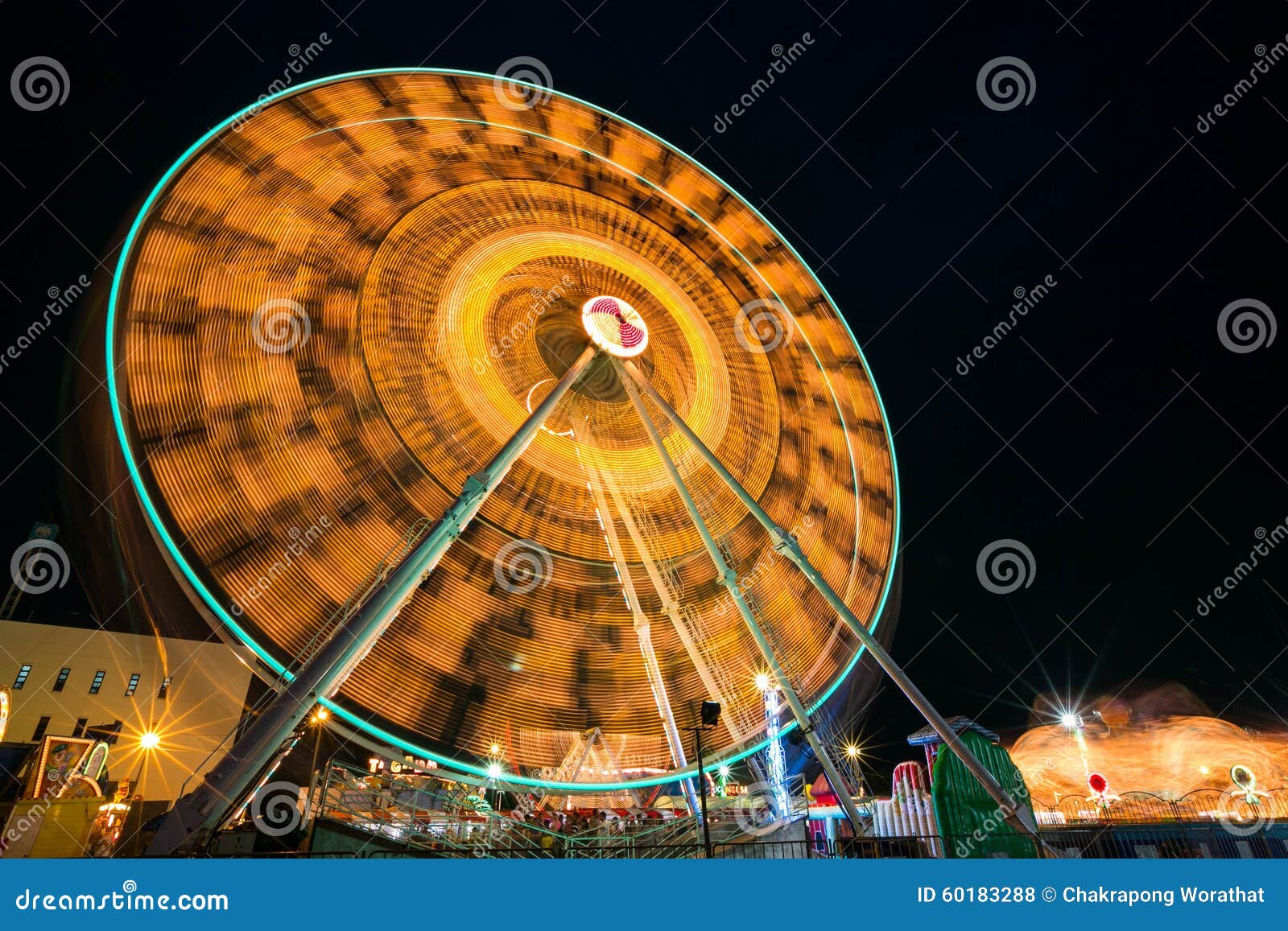 Blurry Of Wheel Rotating With Motor Driven With Sling Cable In Control ...