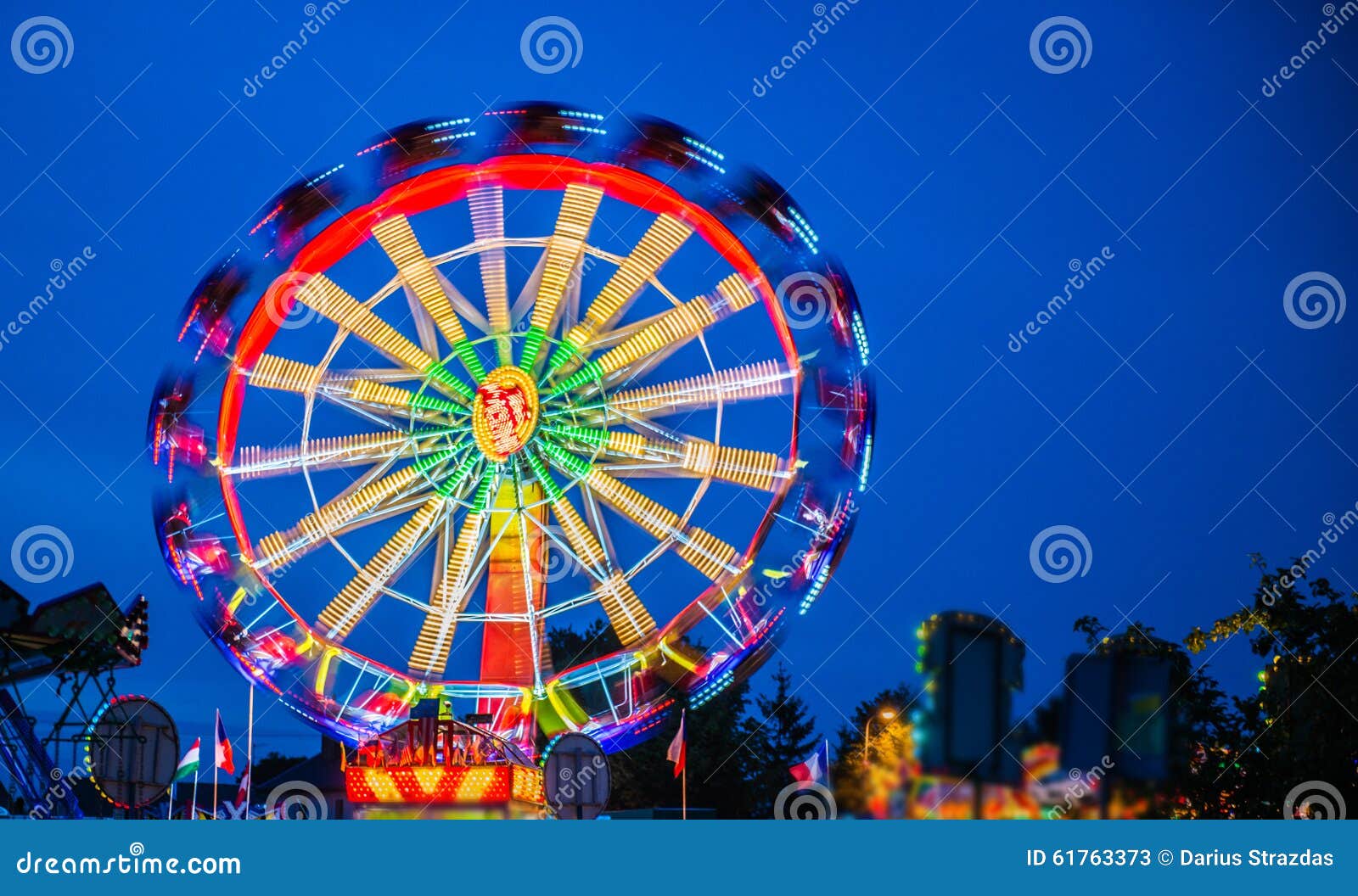 Ferris Wheel stock image. Image of carnival, people, turning - 61763373