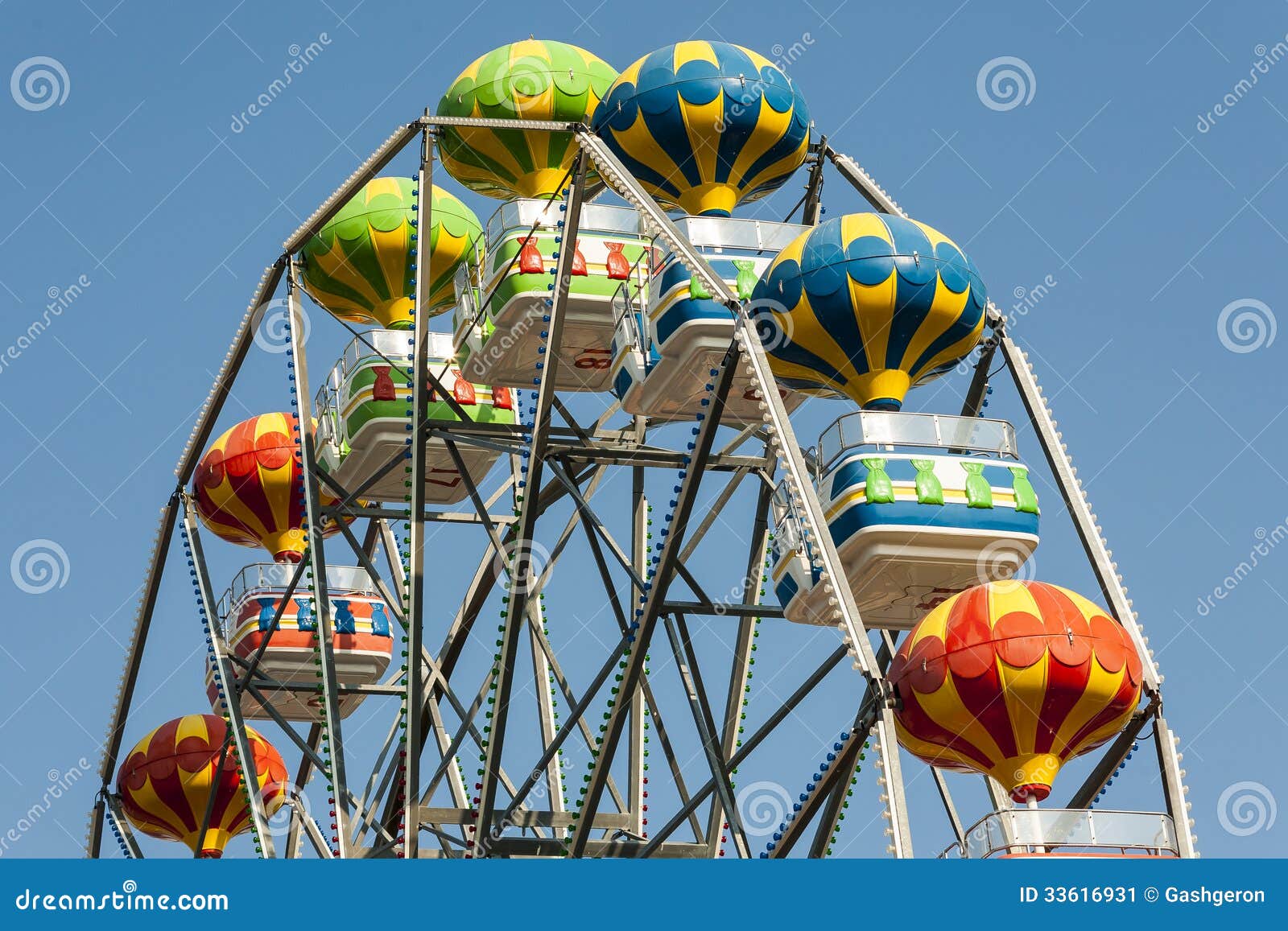 Ferris Wheel with Carriages. Stock Image - Image of ferris, attraction ...
