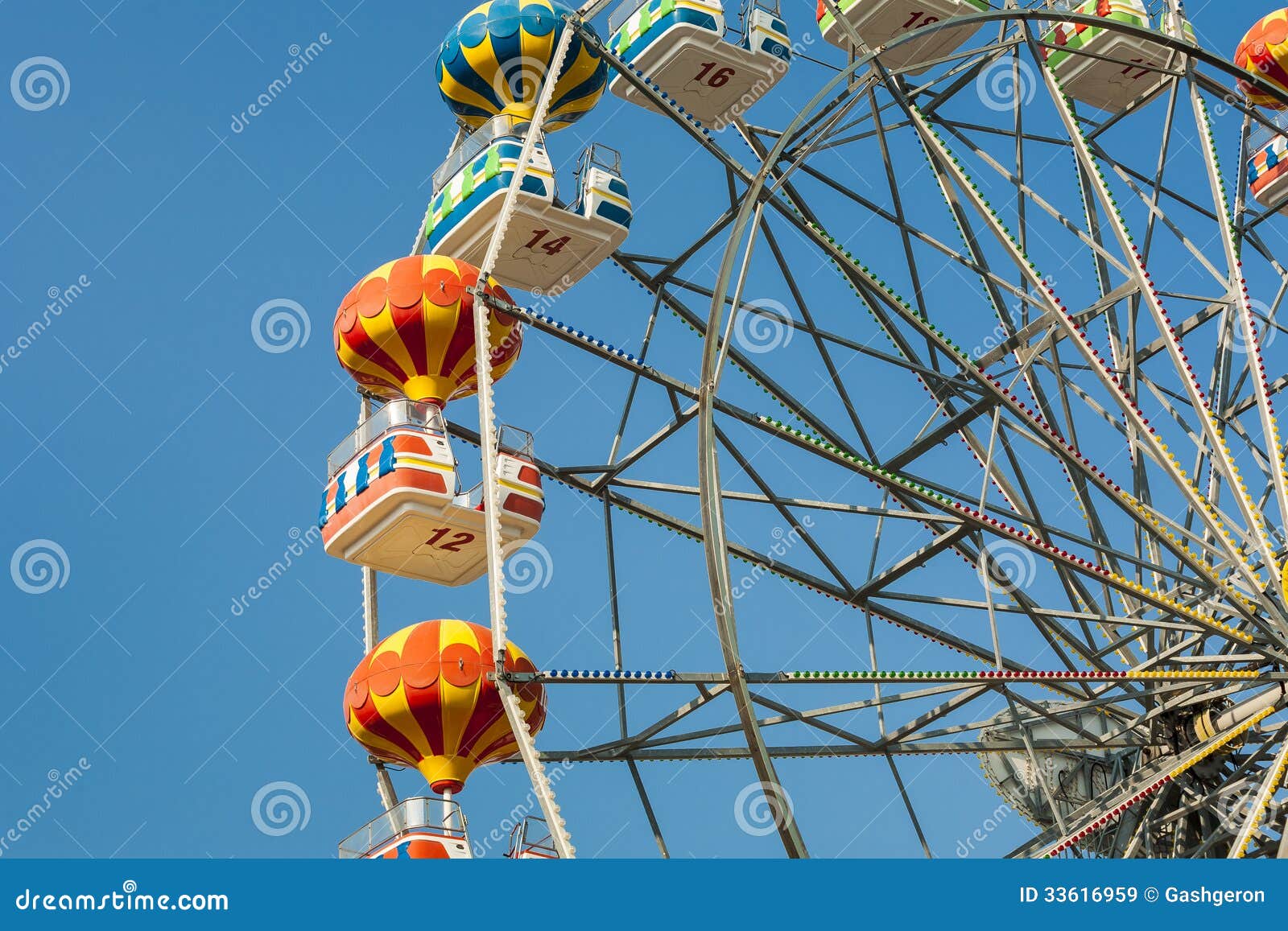 Ferris Wheel with Carriages. Stock Image - Image of carnival ...