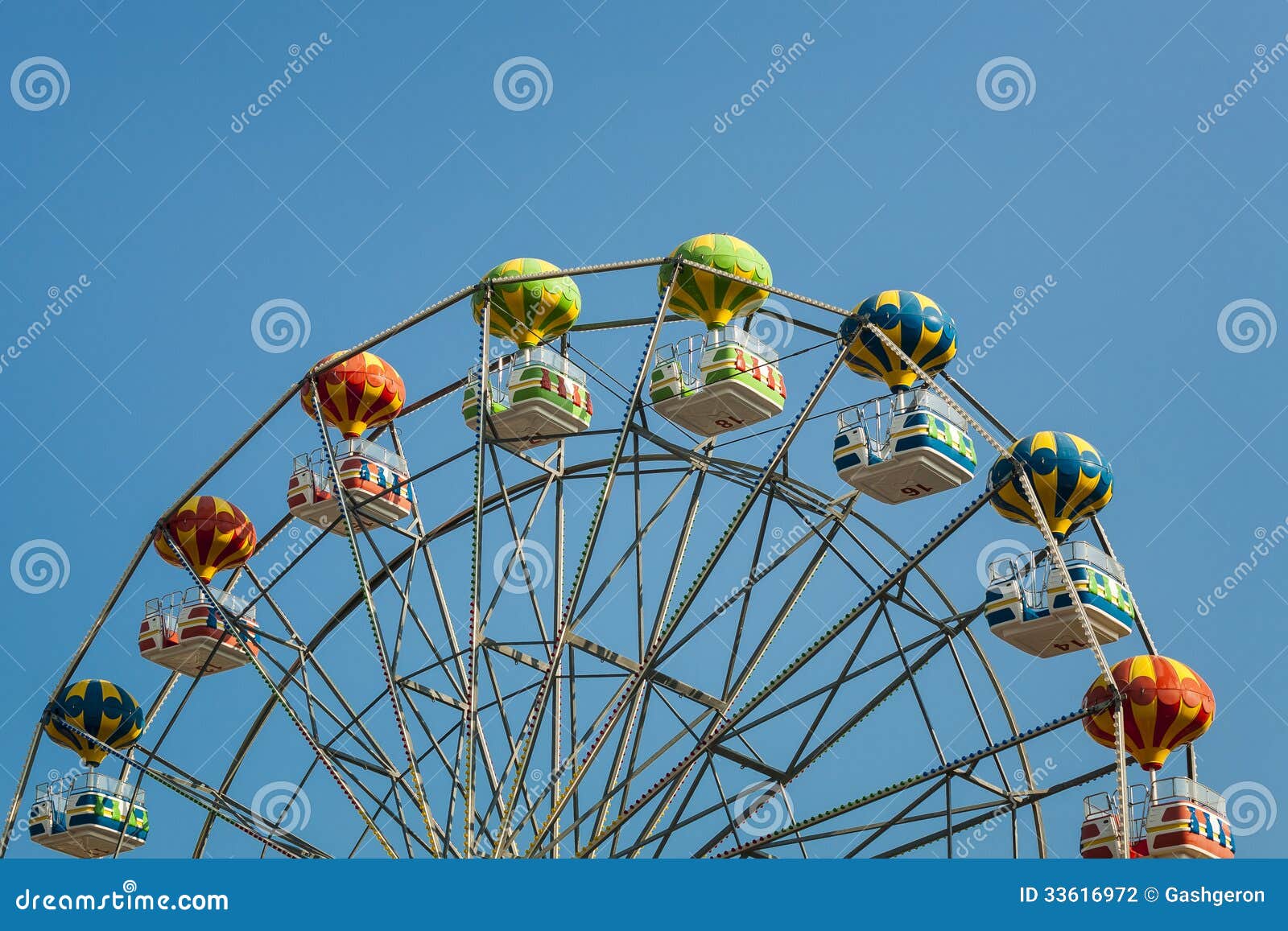 Ferris Wheel with Carriages. Stock Photo - Image of giant, play: 33616972