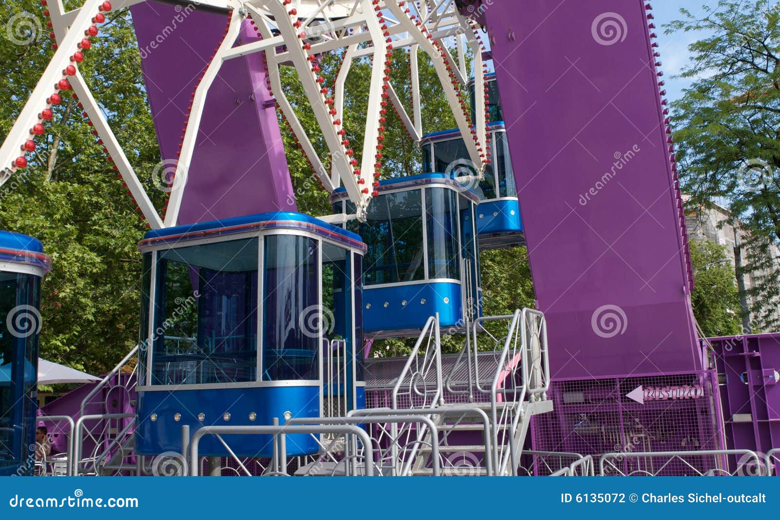 Ferris wheel cars stock photo. Image of colorful, entertaining - 6135072