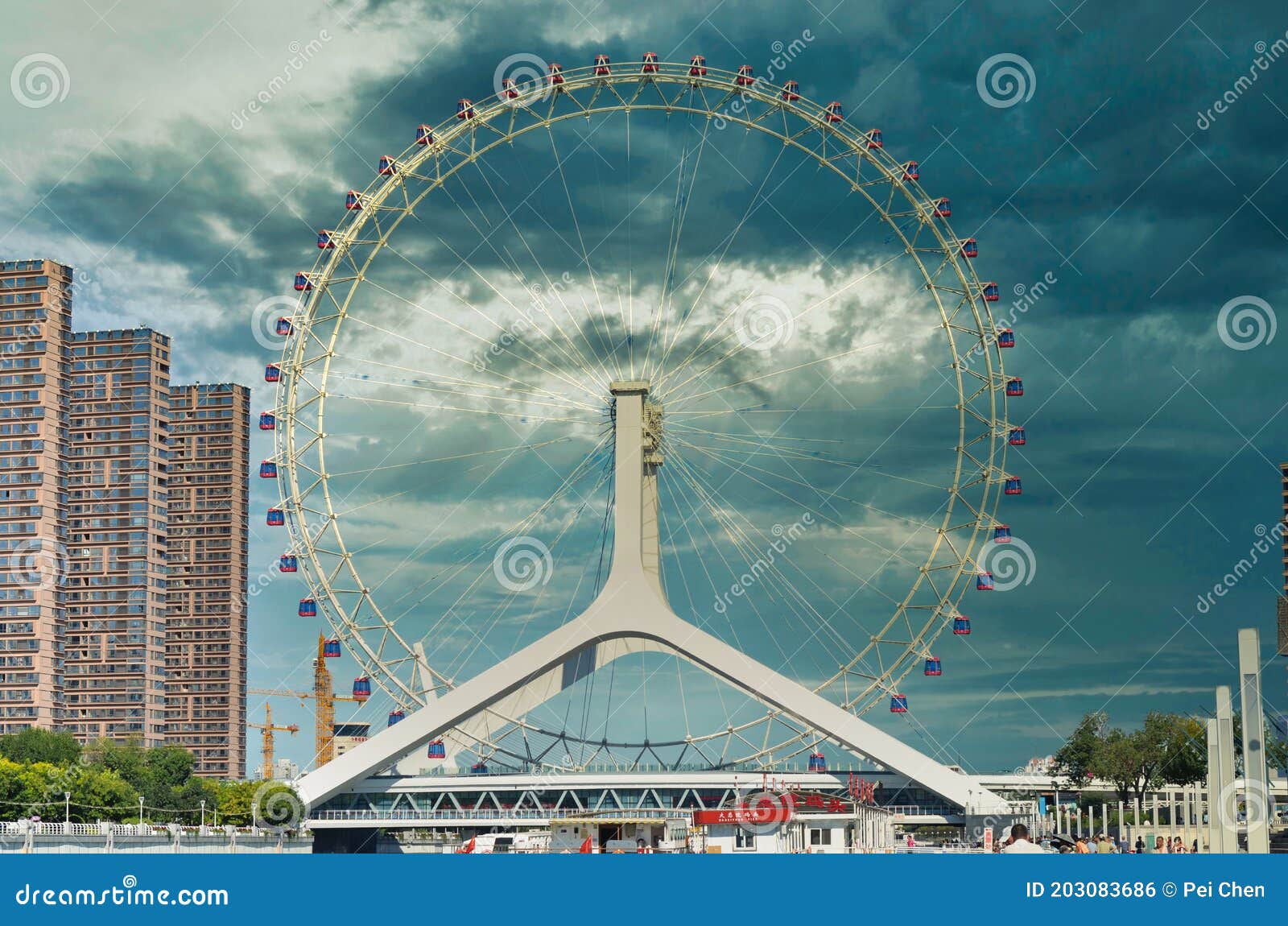 The ferris wheel in China editorial photo. Image of wheel - 203083686