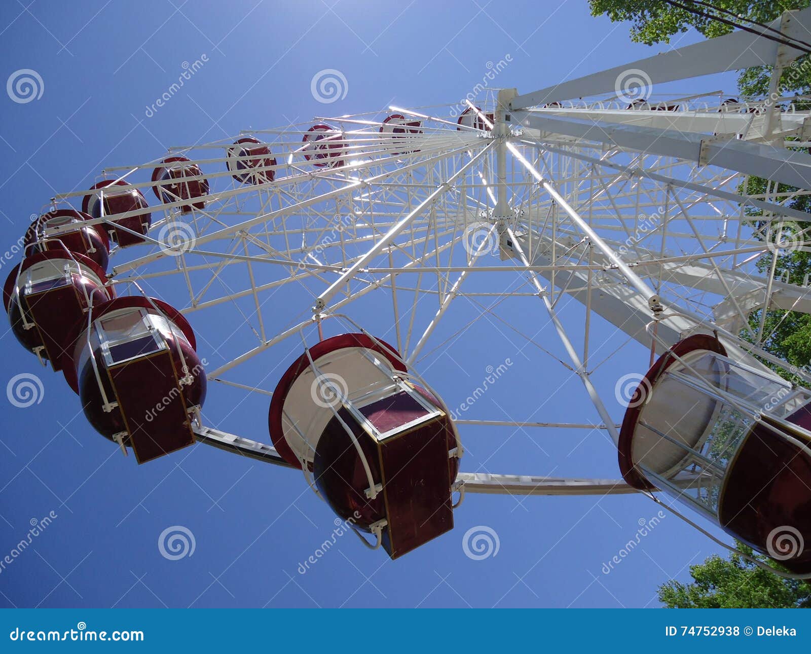 Ferris wheel. stock photo. Image of booths, composed - 74752938