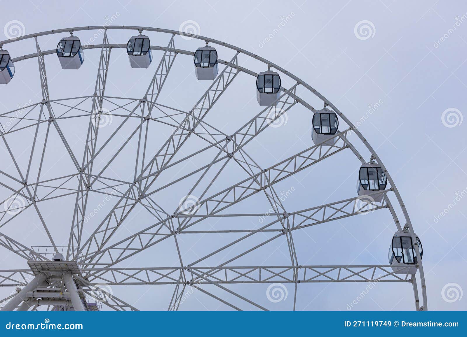 Ferris Wheel with Empty Cabins Against the Sky Stock Image - Image of ...