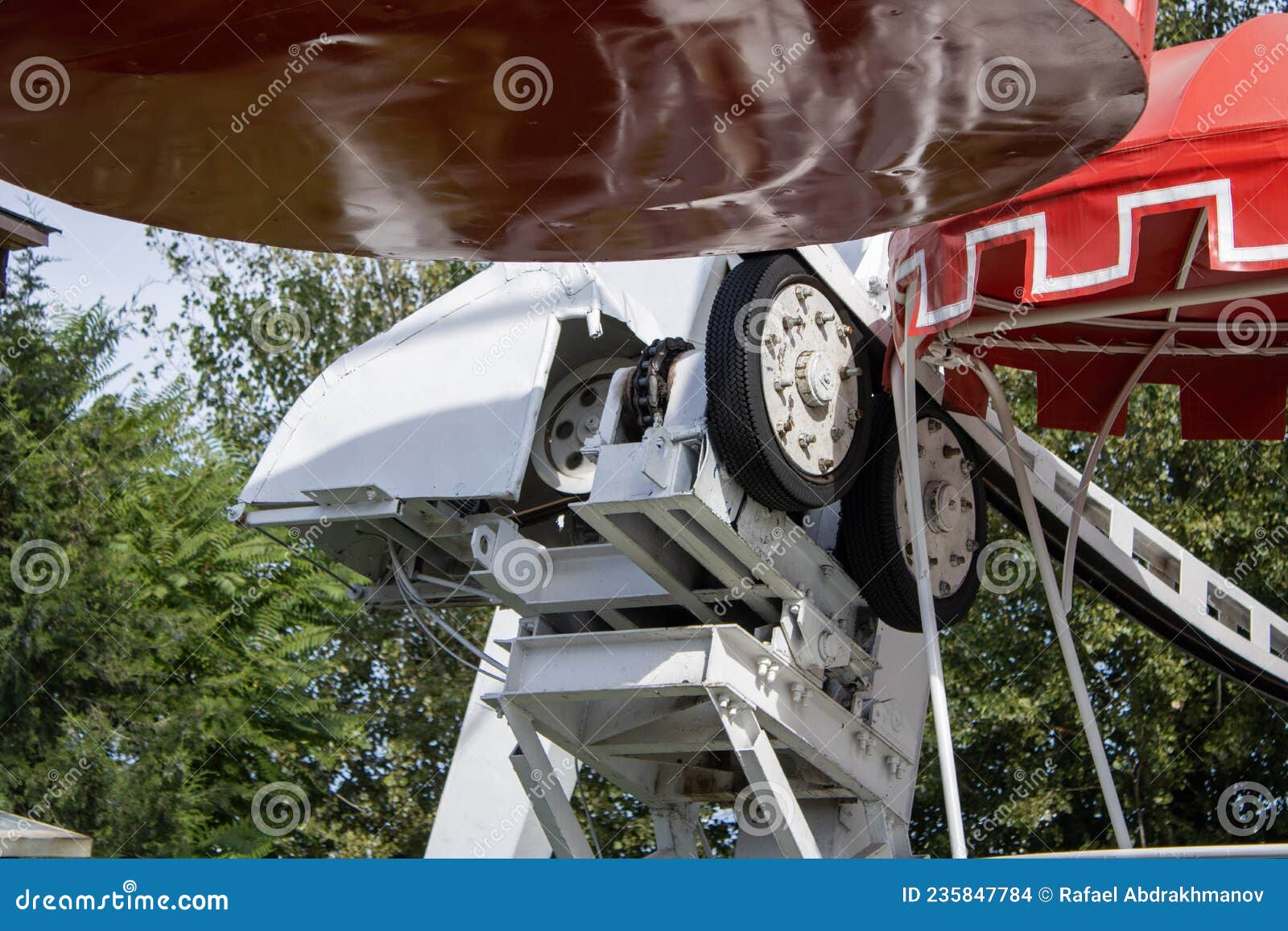 Ferris Wheel Engine Element in Amusement Park. Belt Motor Stock Photo ...