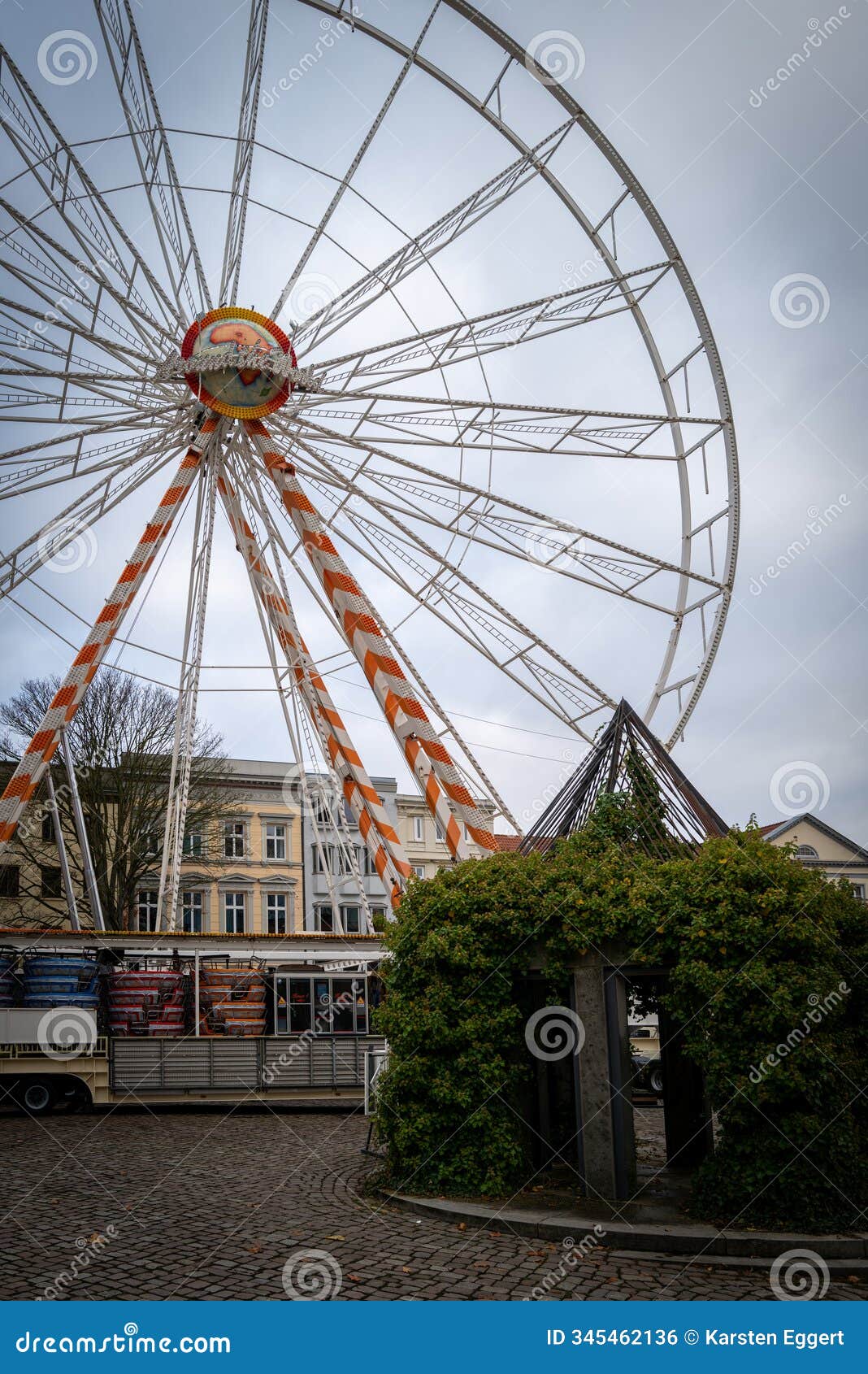 A Ferris Wheel is Erected on a Square Stock Photo - Image of view ...