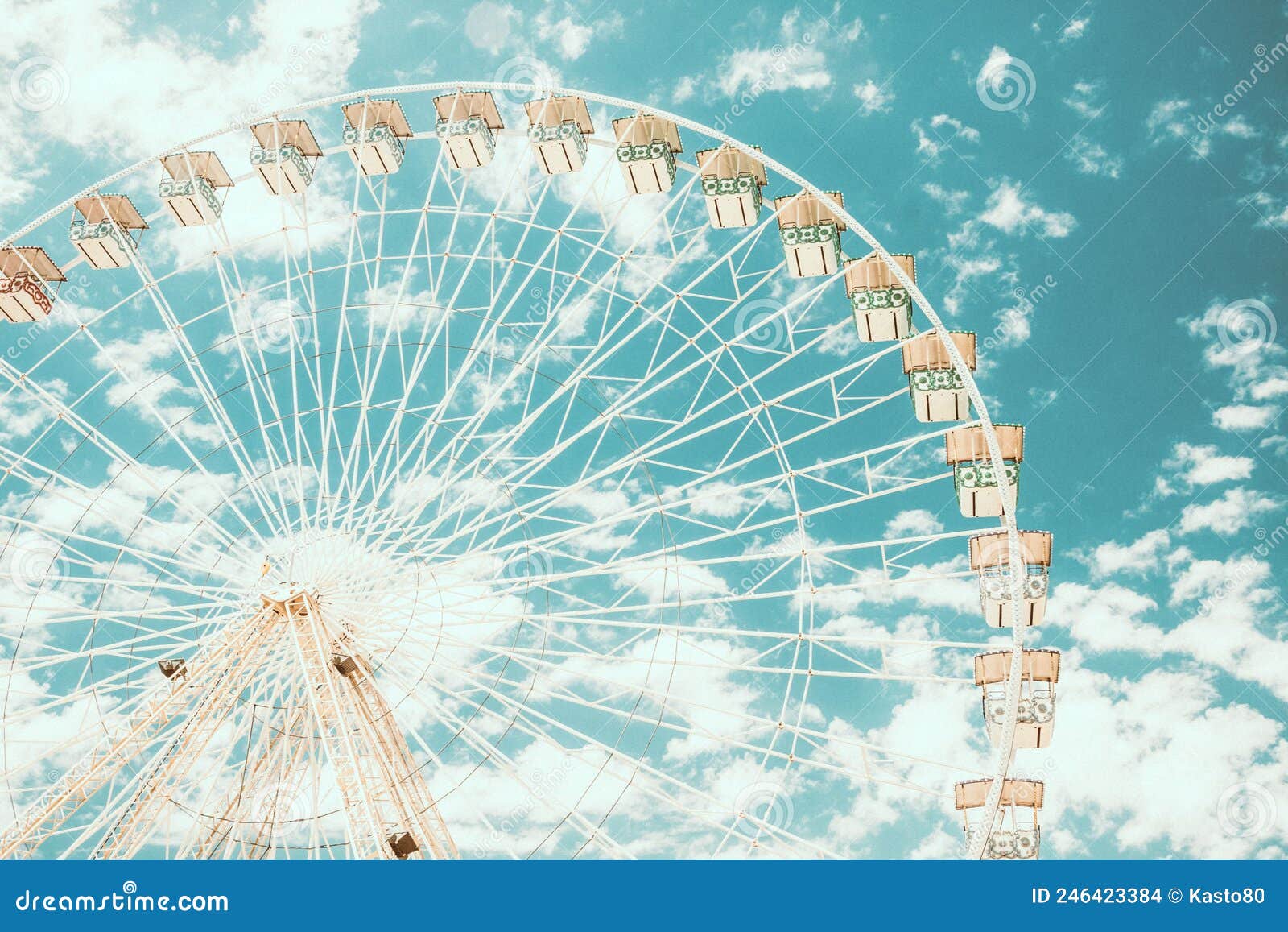 Ferris Wheel of Fair and Amusement Park Stock Photo - Image of motion ...