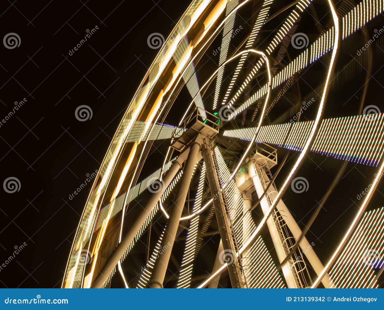 Ferris Wheel at the Fair Ground at Night Stock Photo - Image of ...