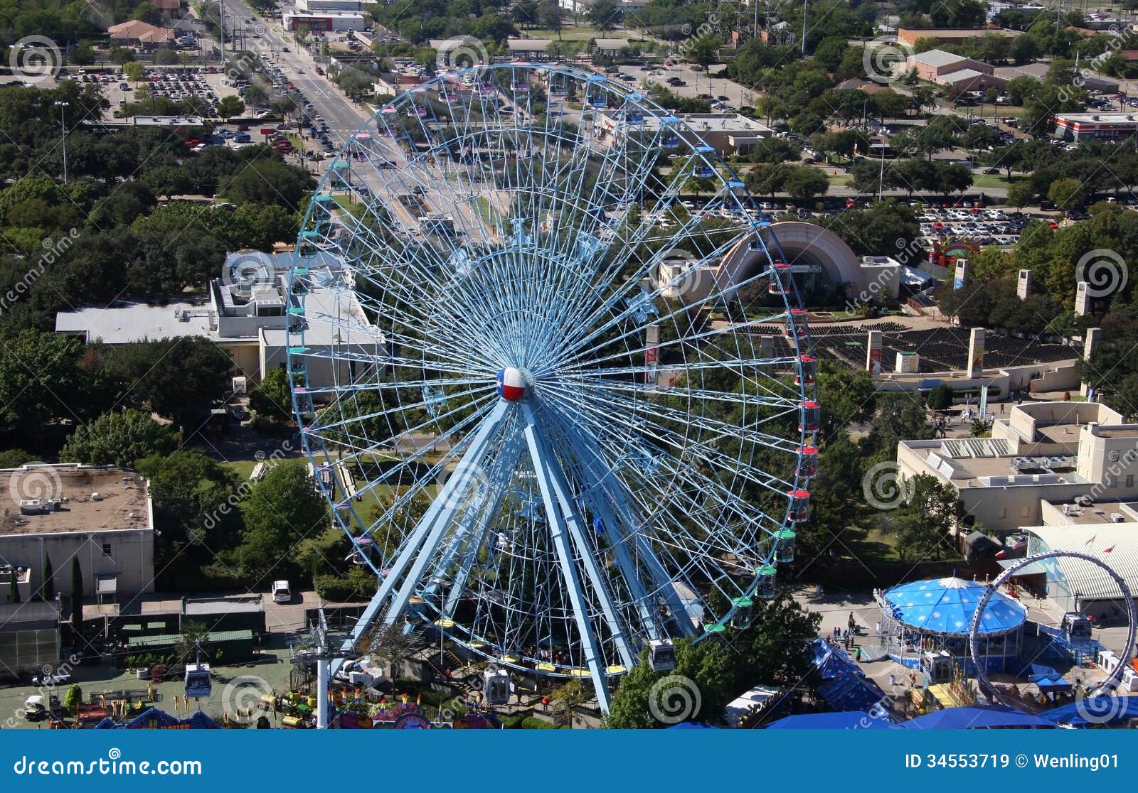 Ferris wheel editorial stock image. Image of huge, texas - 34553719
