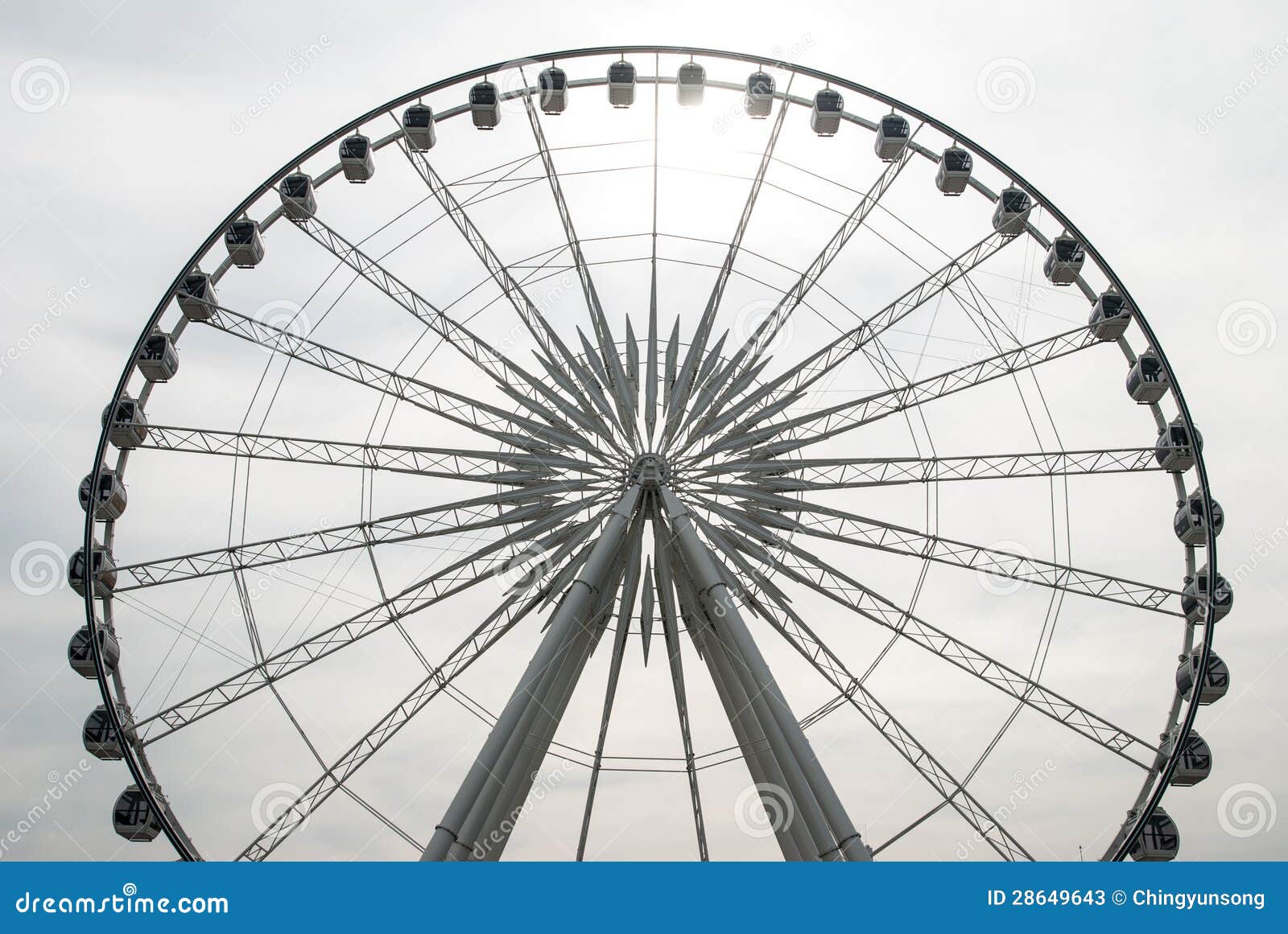 Ferris wheel front view stock image. Image of attraction - 28649643