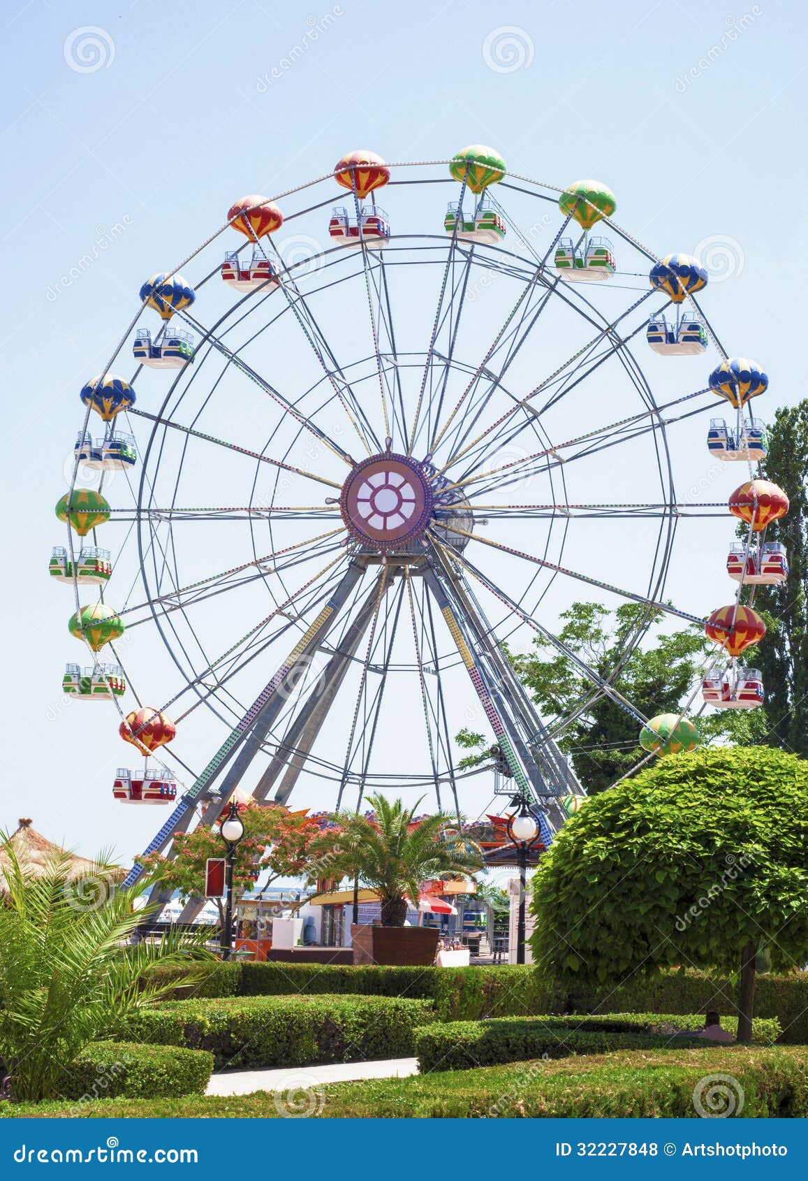 Ferris wheel in a fun fair stock photo. Image of circle - 32227848