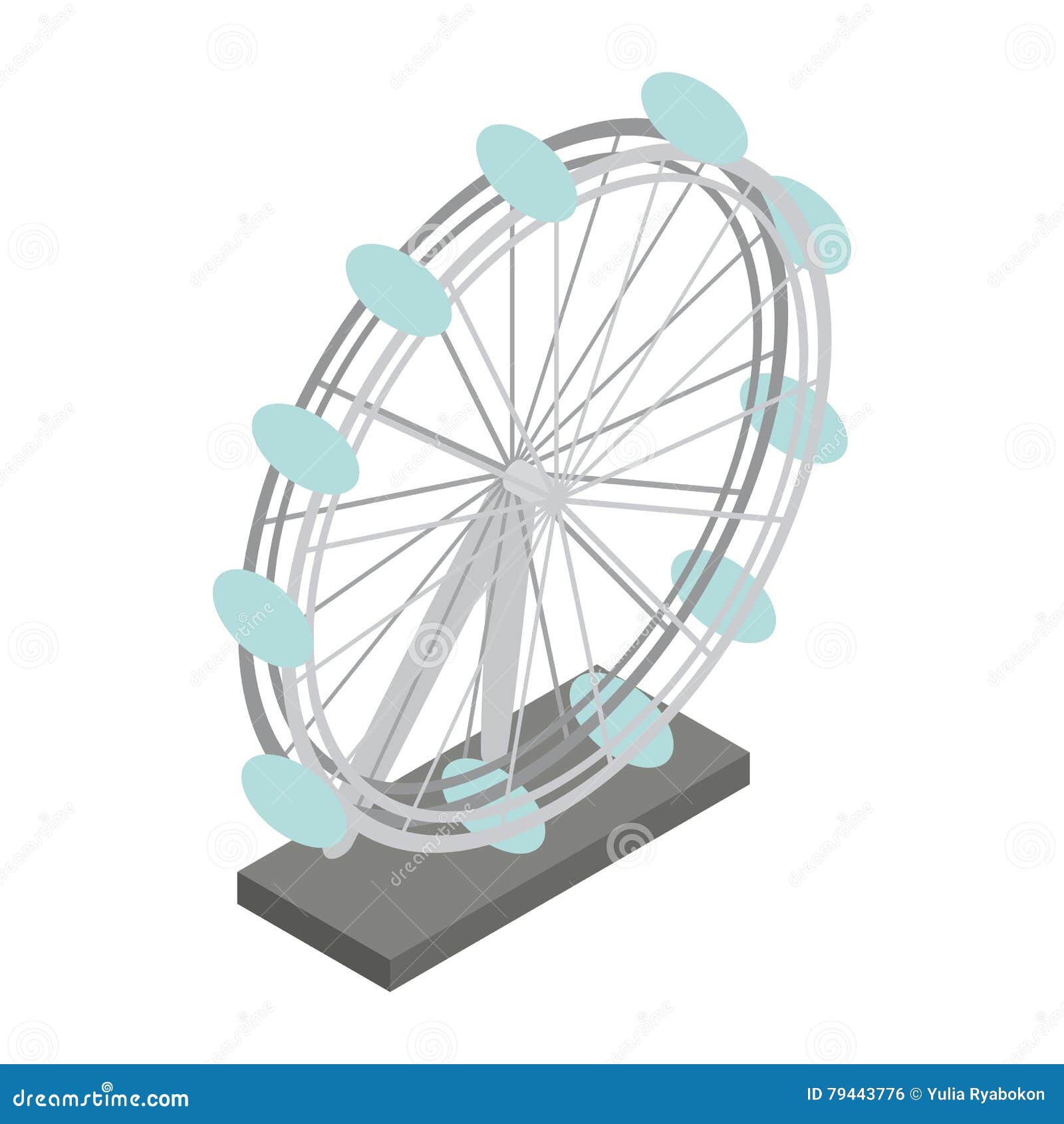 Ferris Wheel Icon, Isometric 3d Style Editorial Photo - Illustration of ...