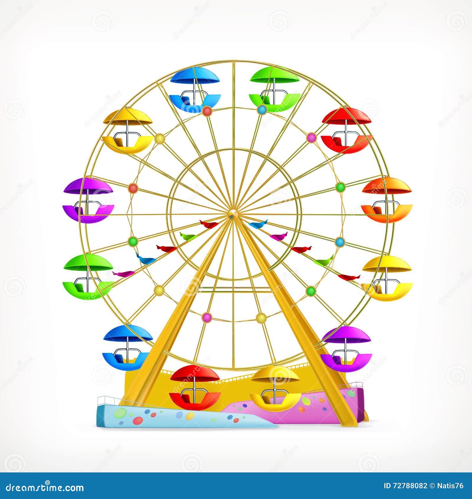 Ferris Wheel Icon Vector Illustration | CartoonDealer.com #72788082