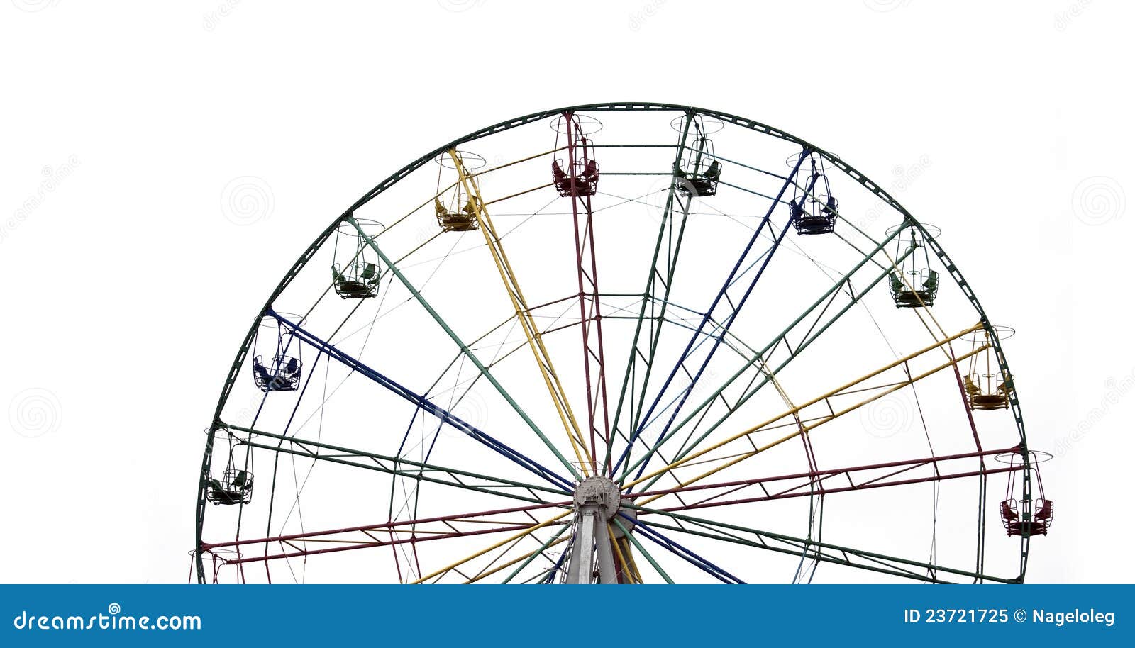 Ferris wheel isolated stock image. Image of ferris, round - 23721725