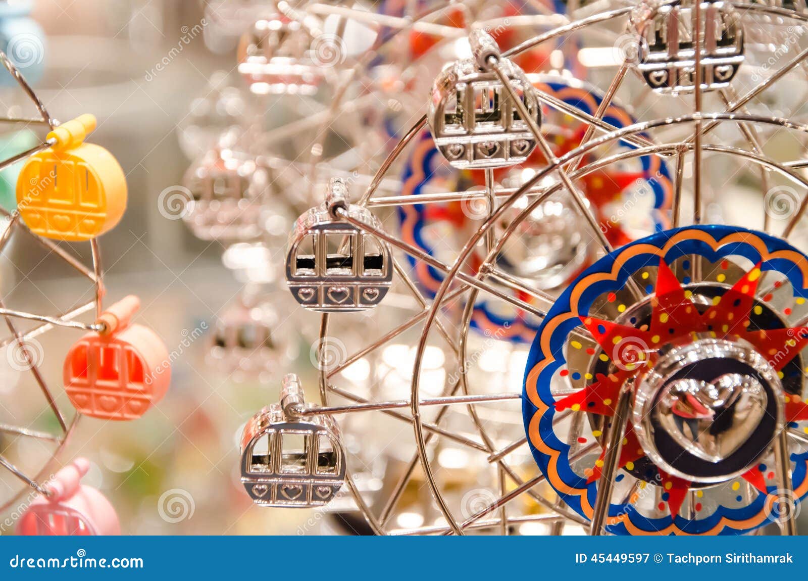 Ferris Wheel Model stock image. Image of cart, colorful - 45449597