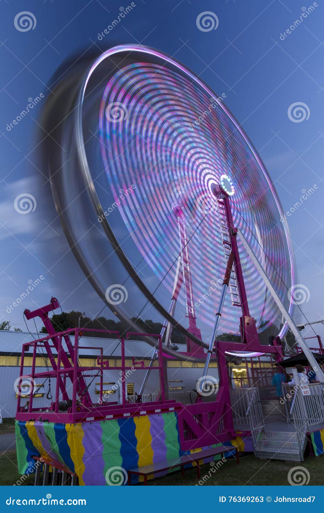 Ferris Wheel in Motion stock image. Image of carnival - 76369263