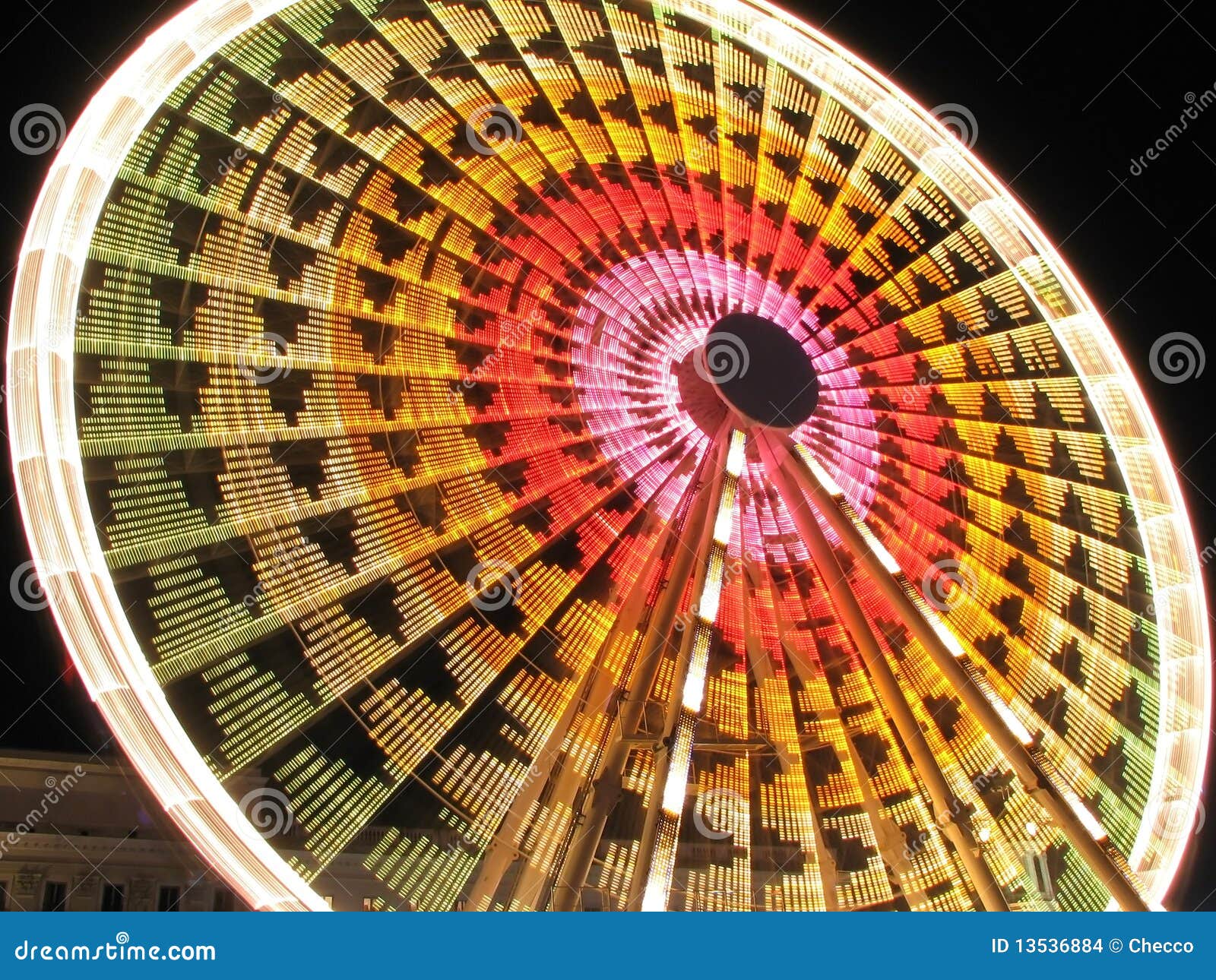 Ferris Wheel at Night stock photo. Image of amusement - 13536884