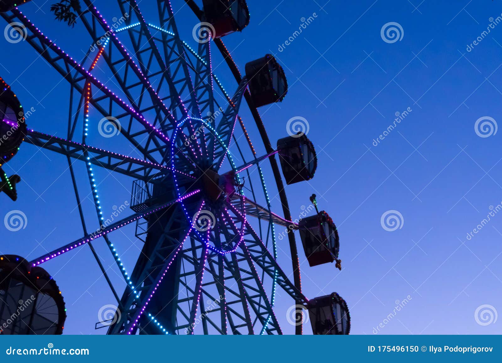 Ferris wheel at night stock photo. Image of festival - 175496150
